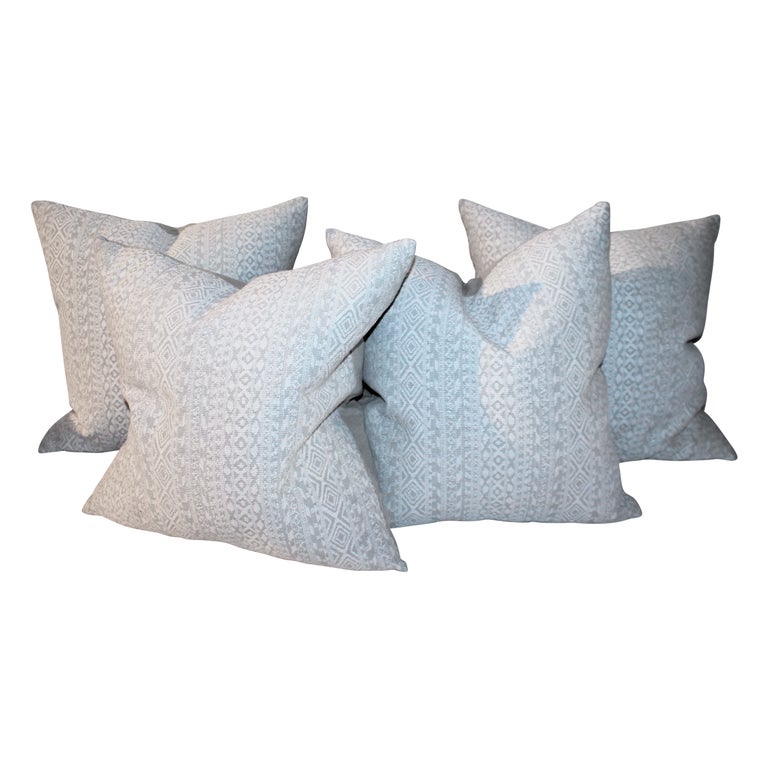 Set of 4 Pillows Custom Made Geometric Pillows For Sale at 1stDibs