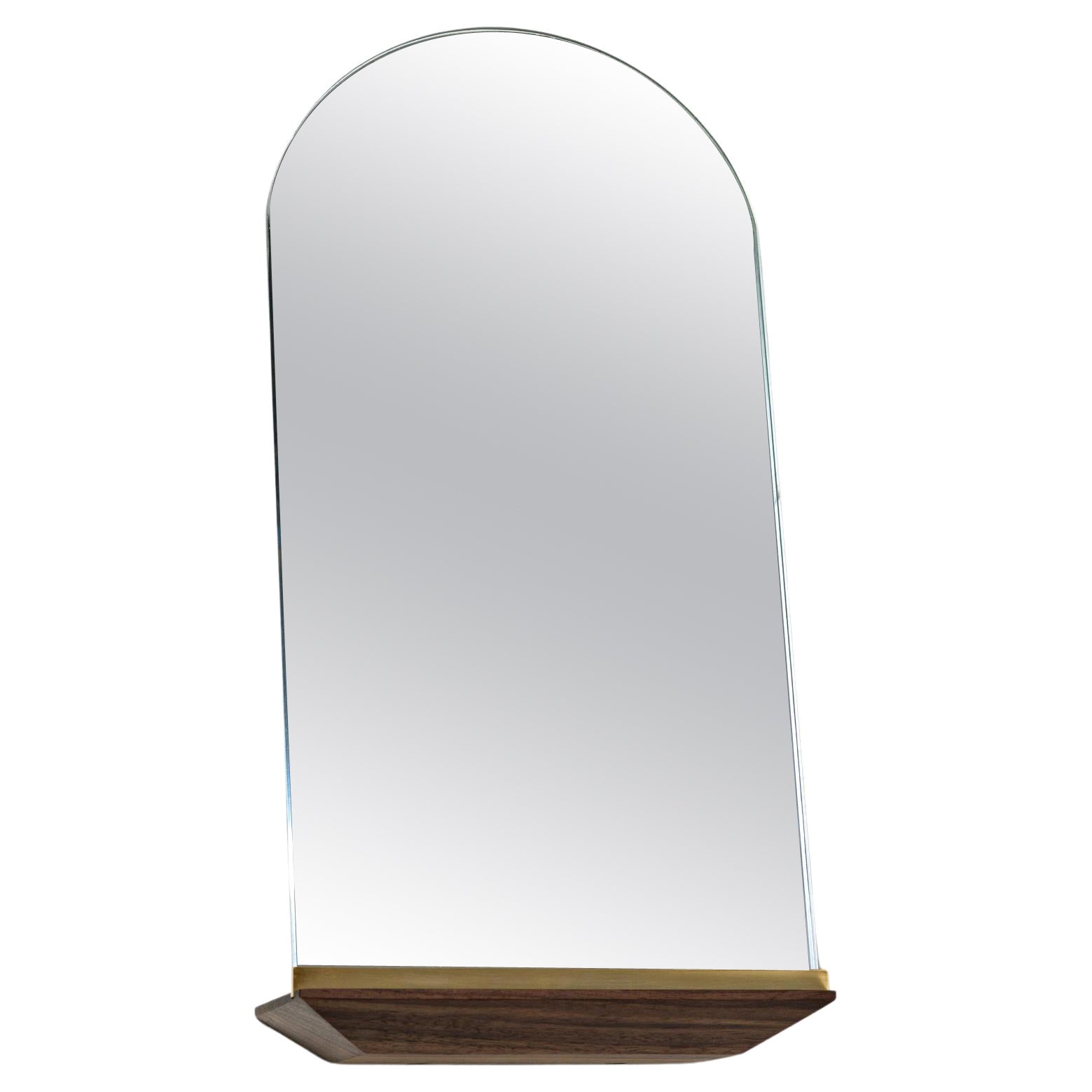 Propped Vanity Mirror by Phaedo, Scalloped For Sale at 1stDibs