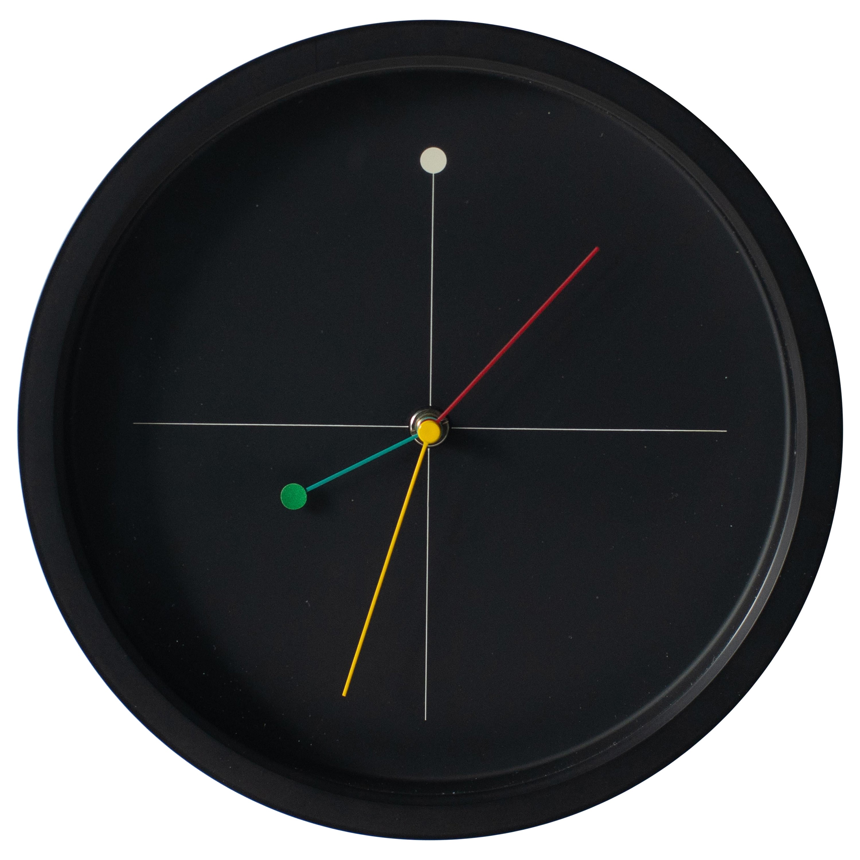 Postmodern Beveled Mirror Wall Clock at 1stDibs