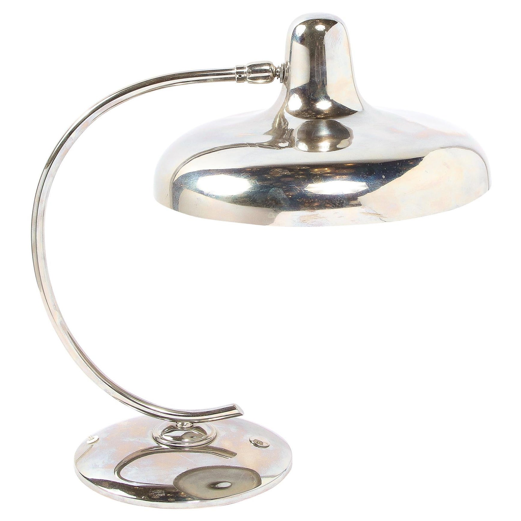 Machine Age Art Deco Streamline Chrome Table Lamp in Donald Deskey ...