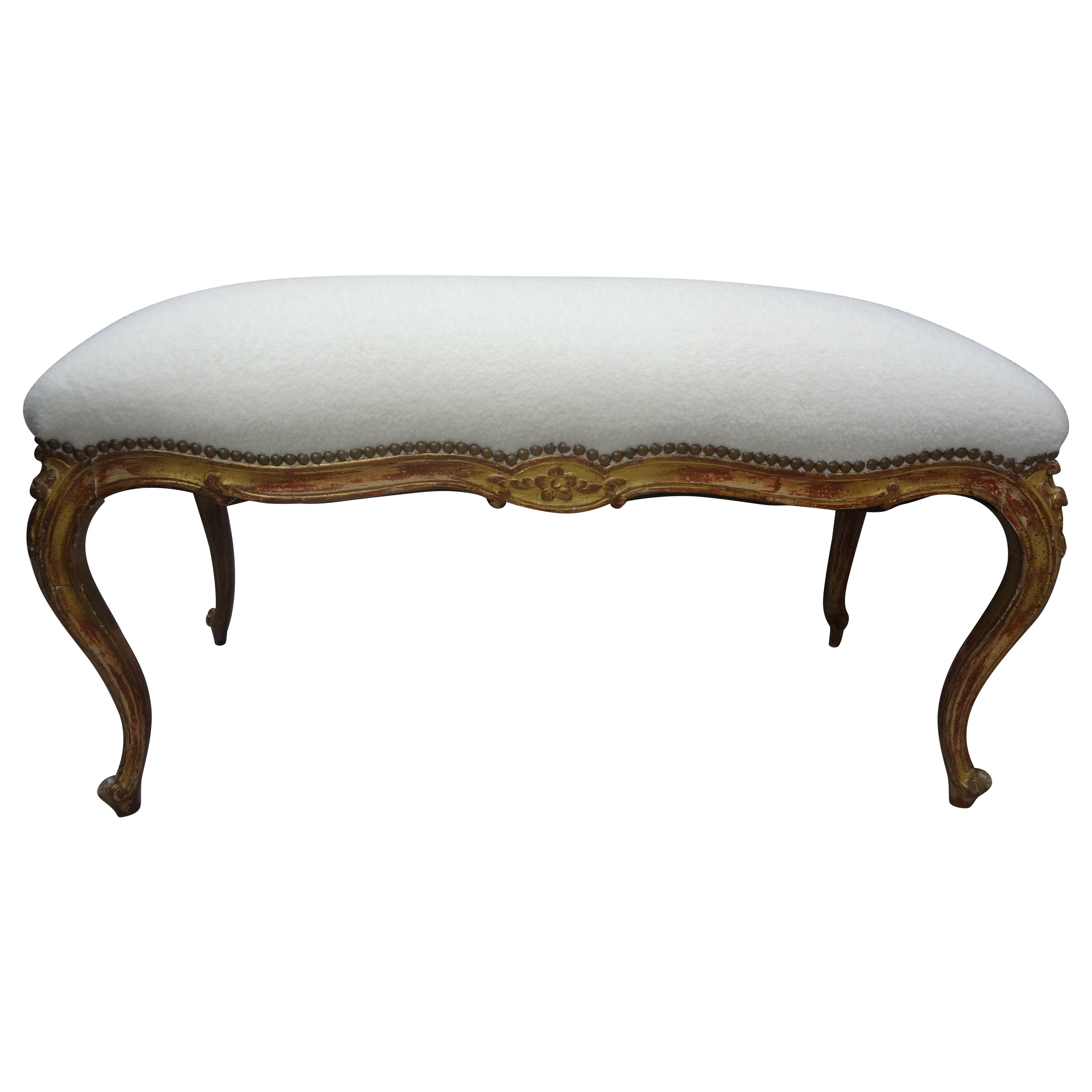 Large Louis XV Rococo Style Carved Walnut, Early 19th Century Chaise ...