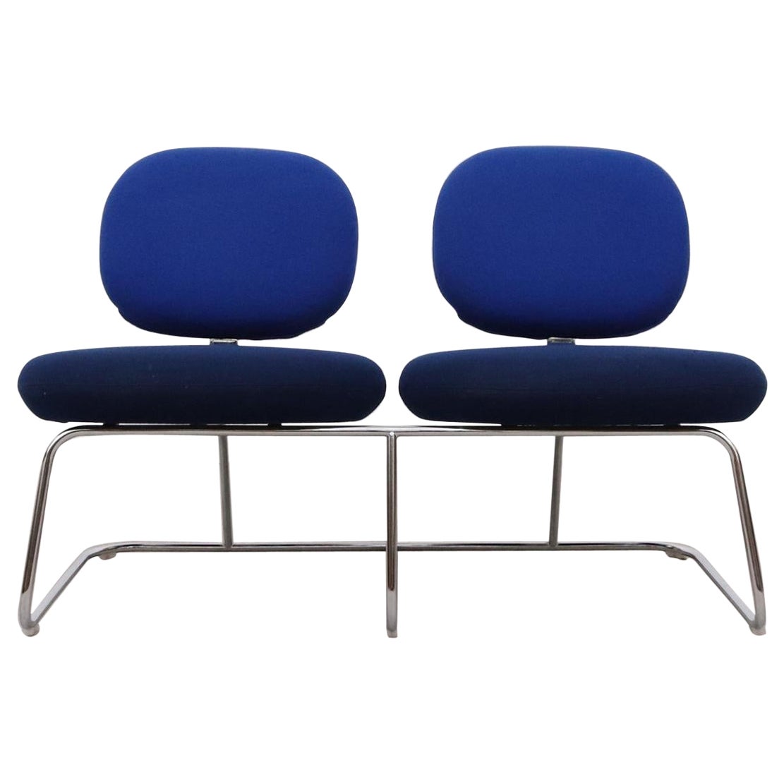 Jasper Morrison 2-Seat Blue Two-Toned "Vega" Bench for Artifort with ...