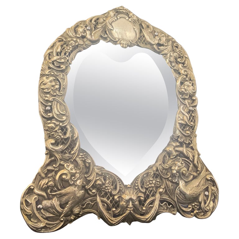 19th Century English Victorian Silver Table Mirrors at 1stDibs