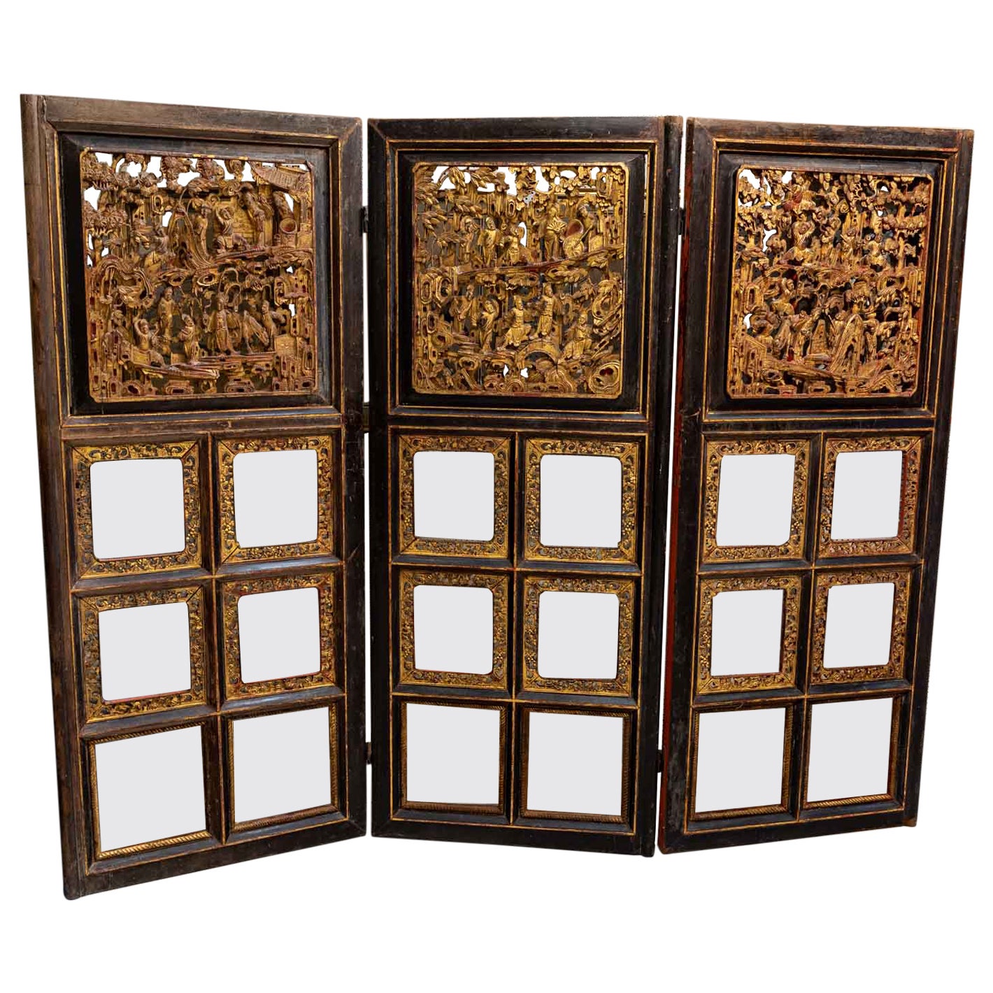 Anglo Indian 4 Panel Folding Screen at 1stDibs