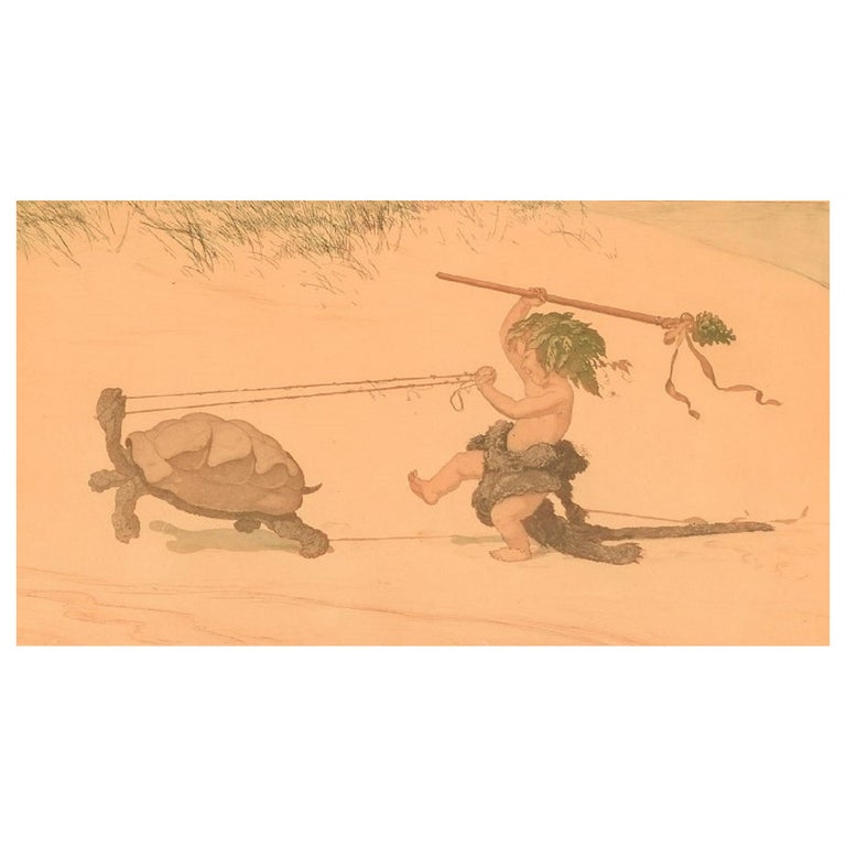 Louis Moe, Norwegian-Born Painter and Illustrator, Color Lithography ...