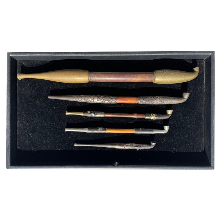 Japanese Connoisseurs Collection Fine Antique Smoking Pipes Kiseru For ...