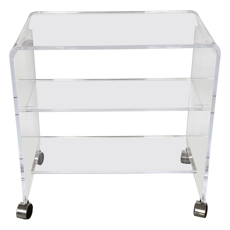 Lucite Bar Cart Style of Hollis Jones For Sale at 1stDibs