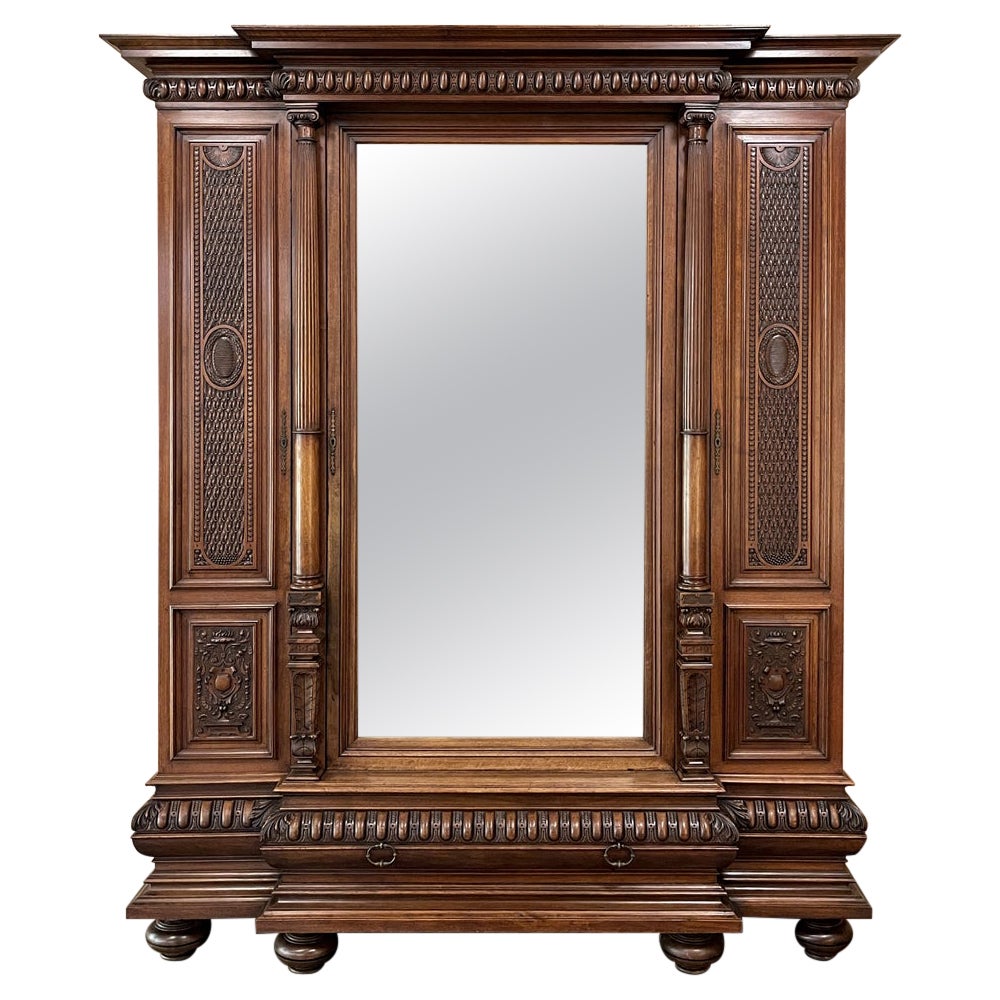Antique Henri II Walnut Armoire at 1stDibs