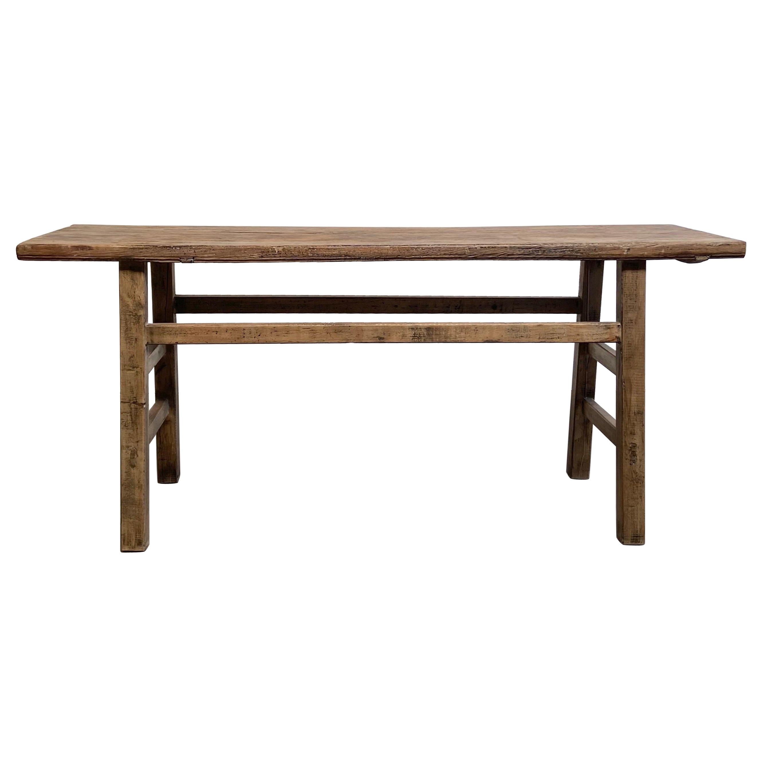Vintage Elm Wood Console Table Living Room Furniture Home Living vintage-elm-wood-console-table-living-room-furniture-home-living