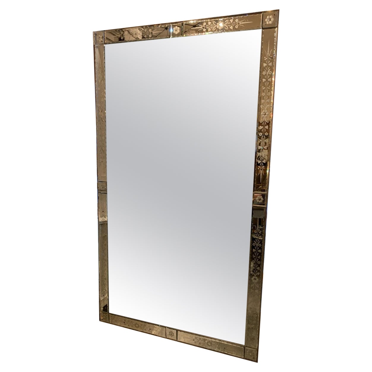 Slip Mirror in Contemporary Blackened Steel, Red Oxide Inlay, and Peach ...