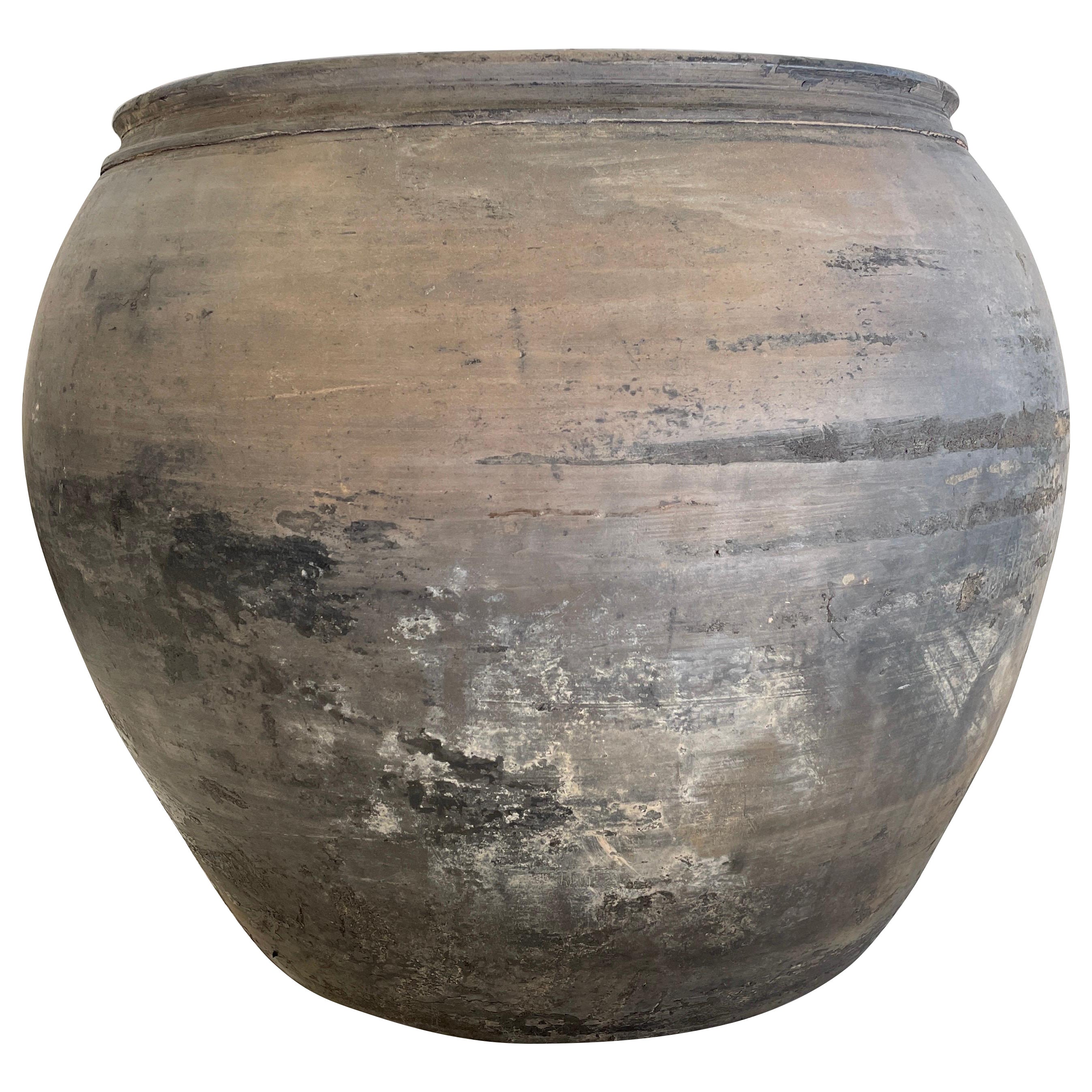 Vintage Matte Oil Pottery Decorative Pot at 1stDibs