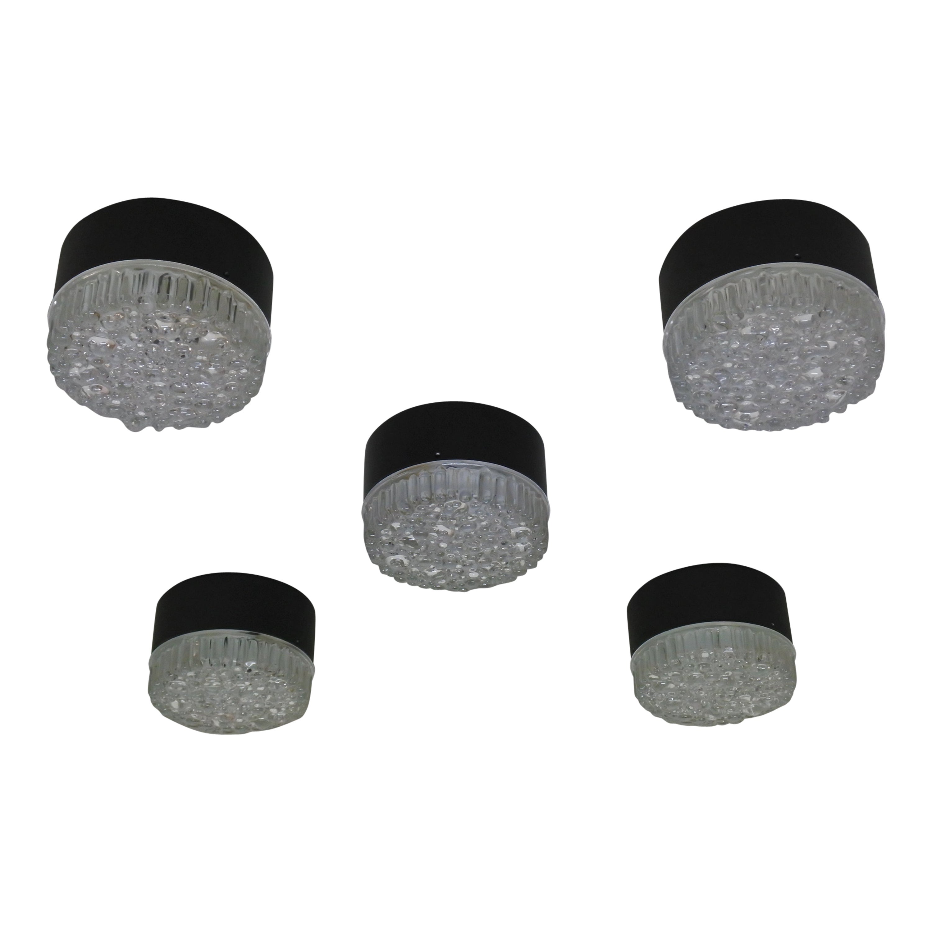 Pair of Staff Flush Mount Lights at 1stDibs