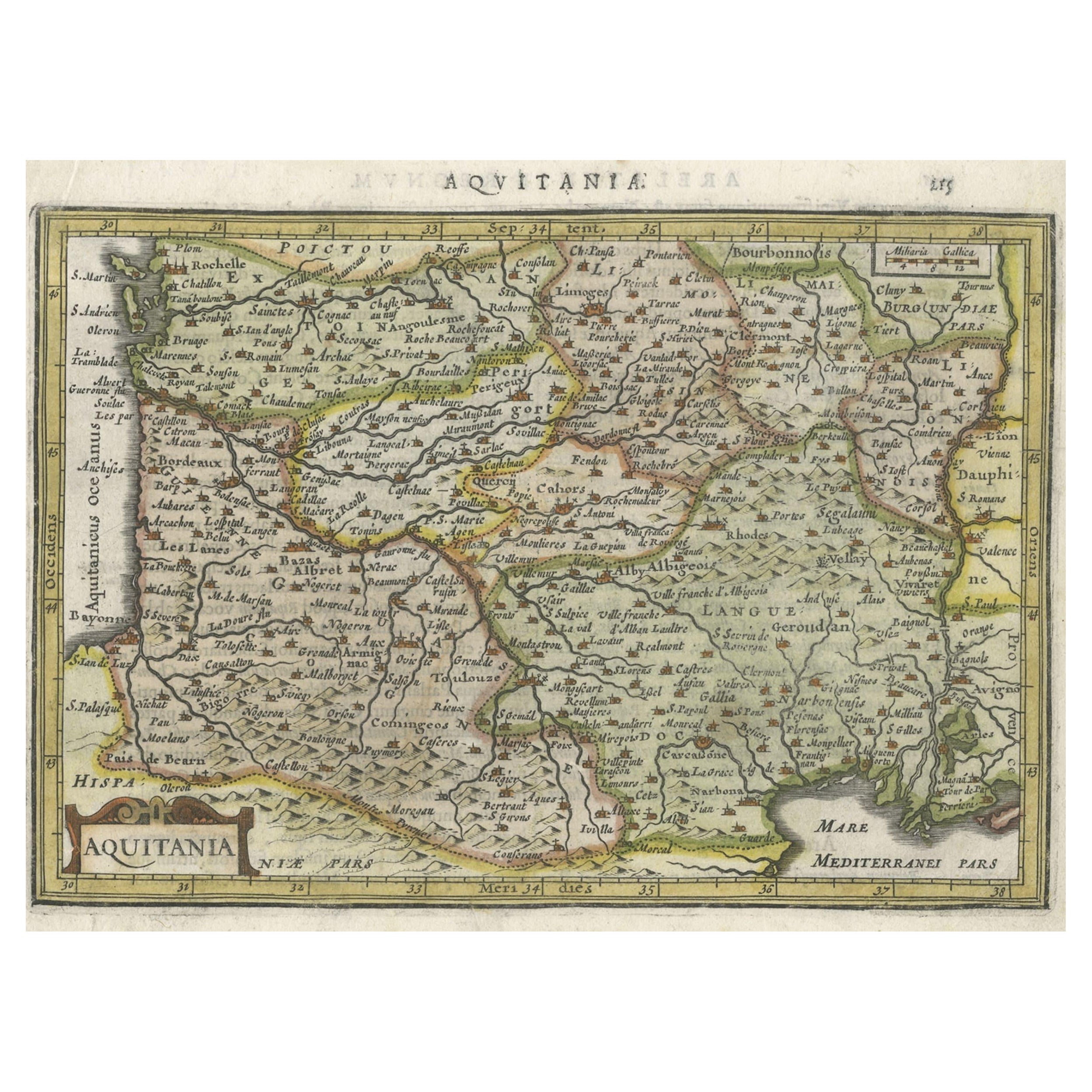 Original Antique Hand-Colored Map of Southern Scotland, ca.1600 For ...