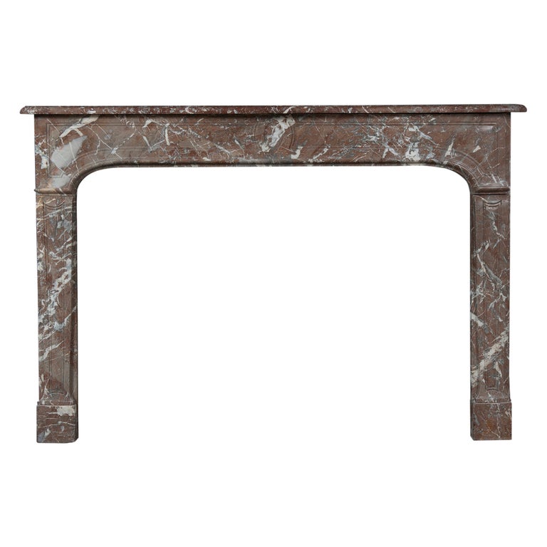 Antique Red Marble Fireplace For Sale at 1stDibs