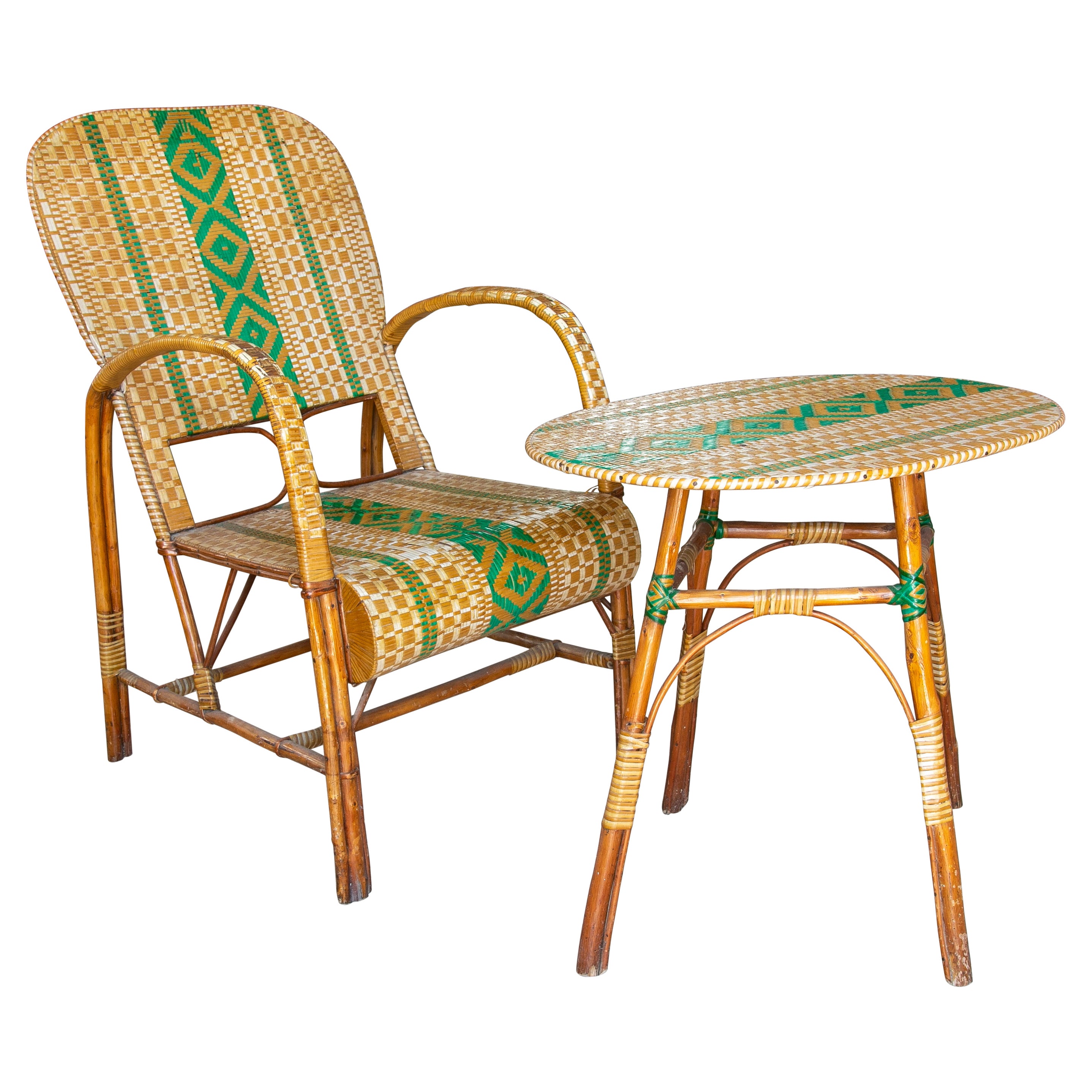 Pair of Early 20th c. American Mission Wicker Wing Chairs at 1stDibs