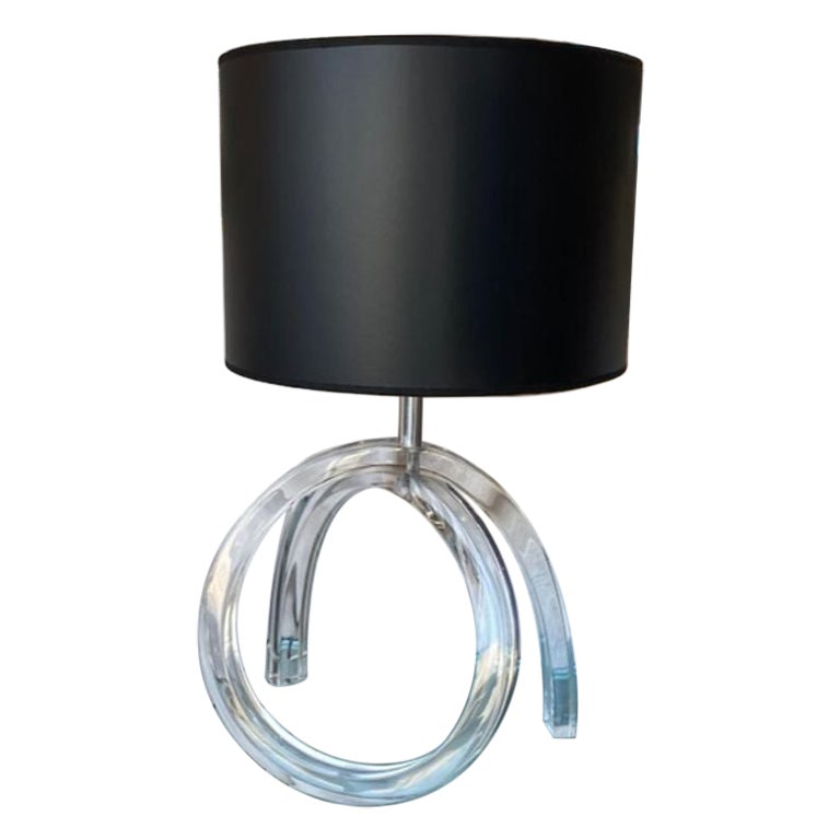 Acrylic Sculptural Ribbon Lamp For Sale at 1stDibs