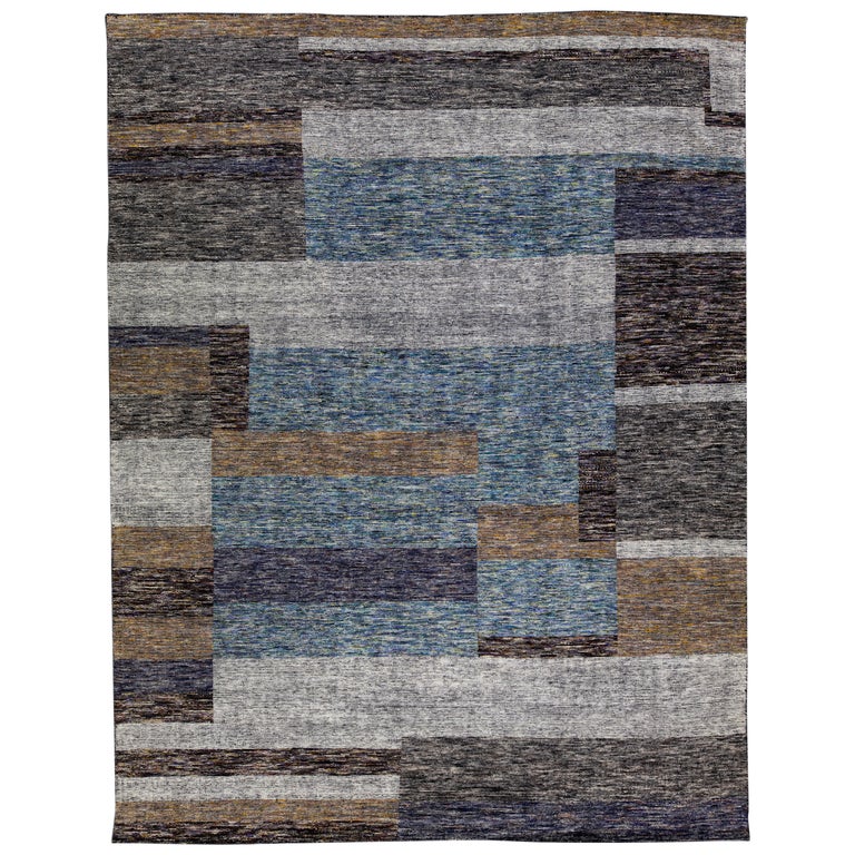 Modern Apadana's Safi Collection Handmade Abstract Earthy Tone Designed ...