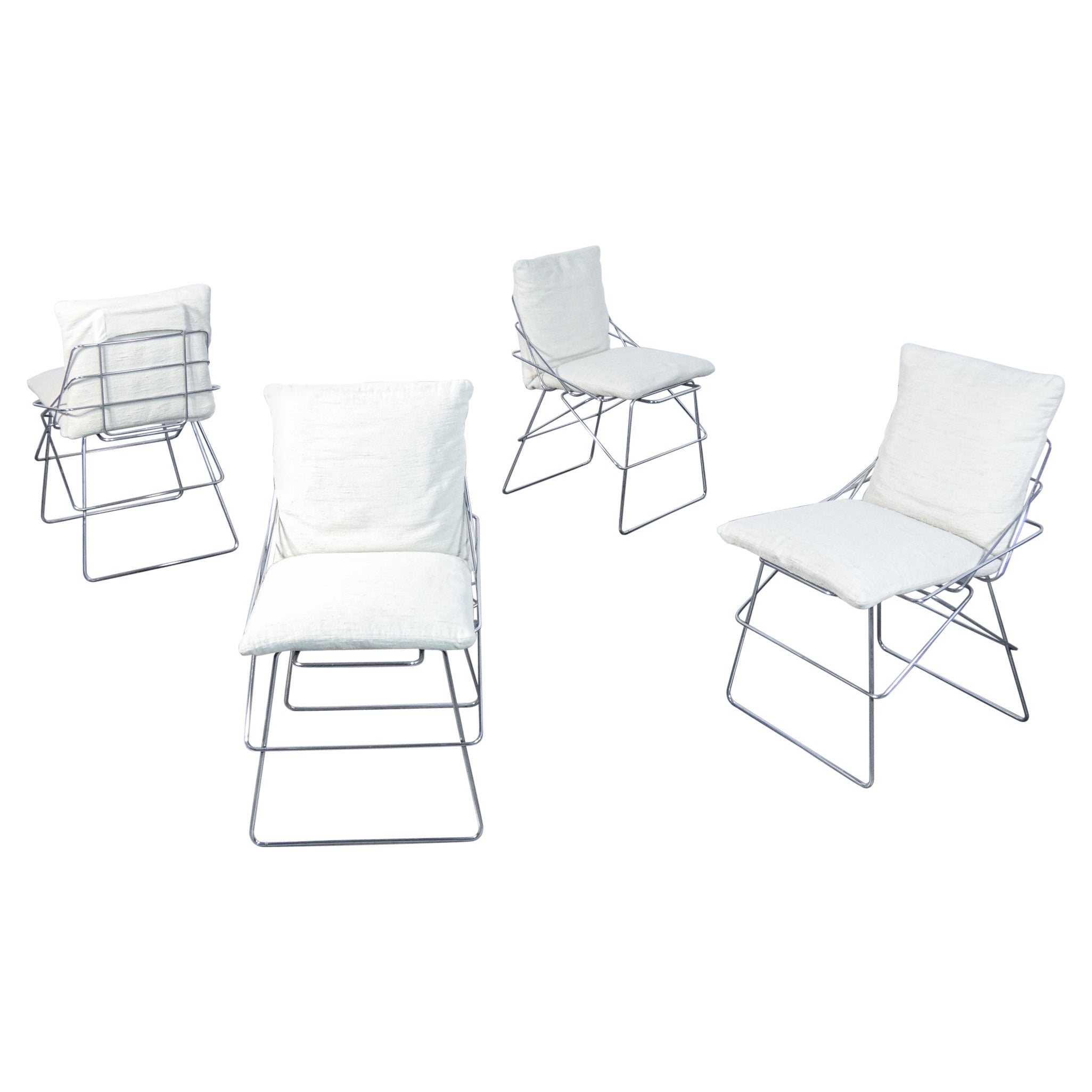 Enzo Mari blue set of 8 Box chairs for Driade 1990 at 1stDibs