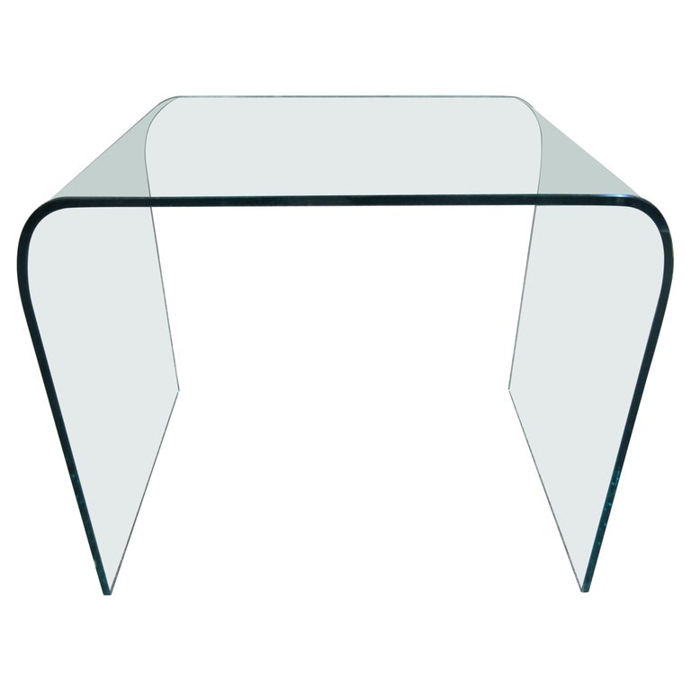Elegant All Glass Side Table For Sale at 1stDibs