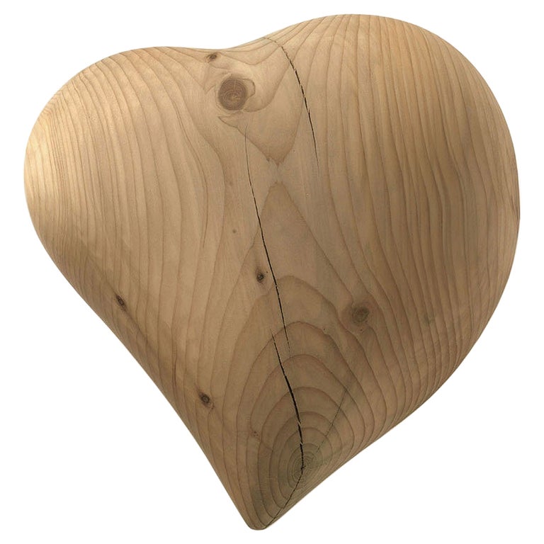 In Stock in Los Angeles, Cuore Heart Cedar Wood Paperweight Medium at ...