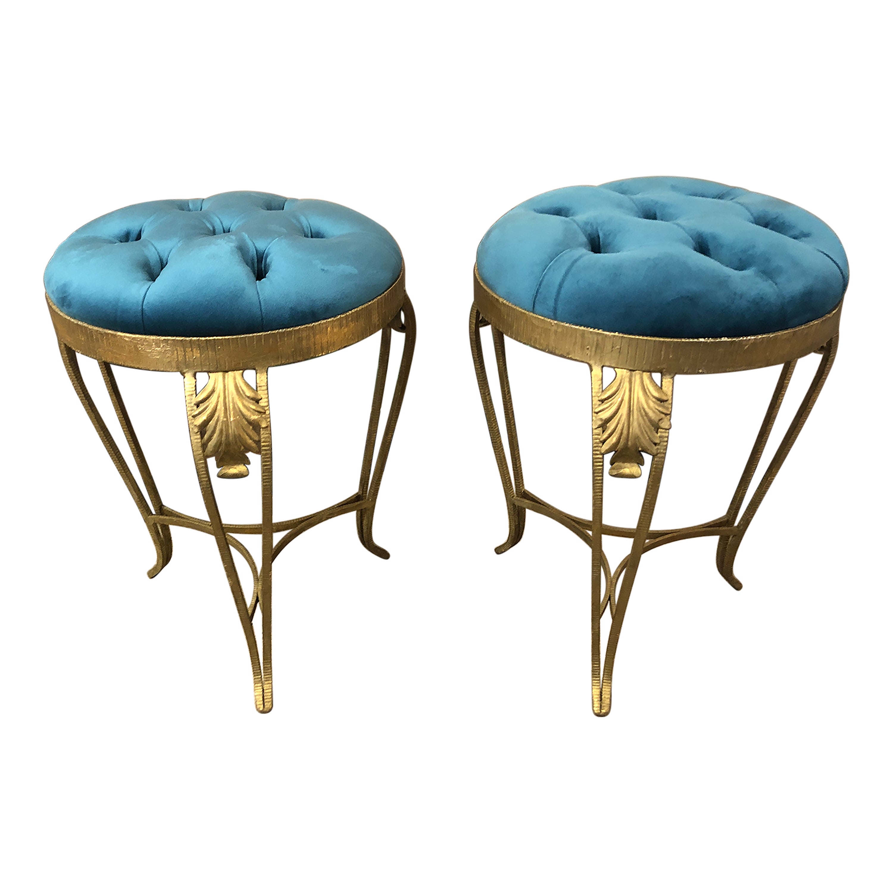 Wrought Iron Bar Stools at 1stDibs