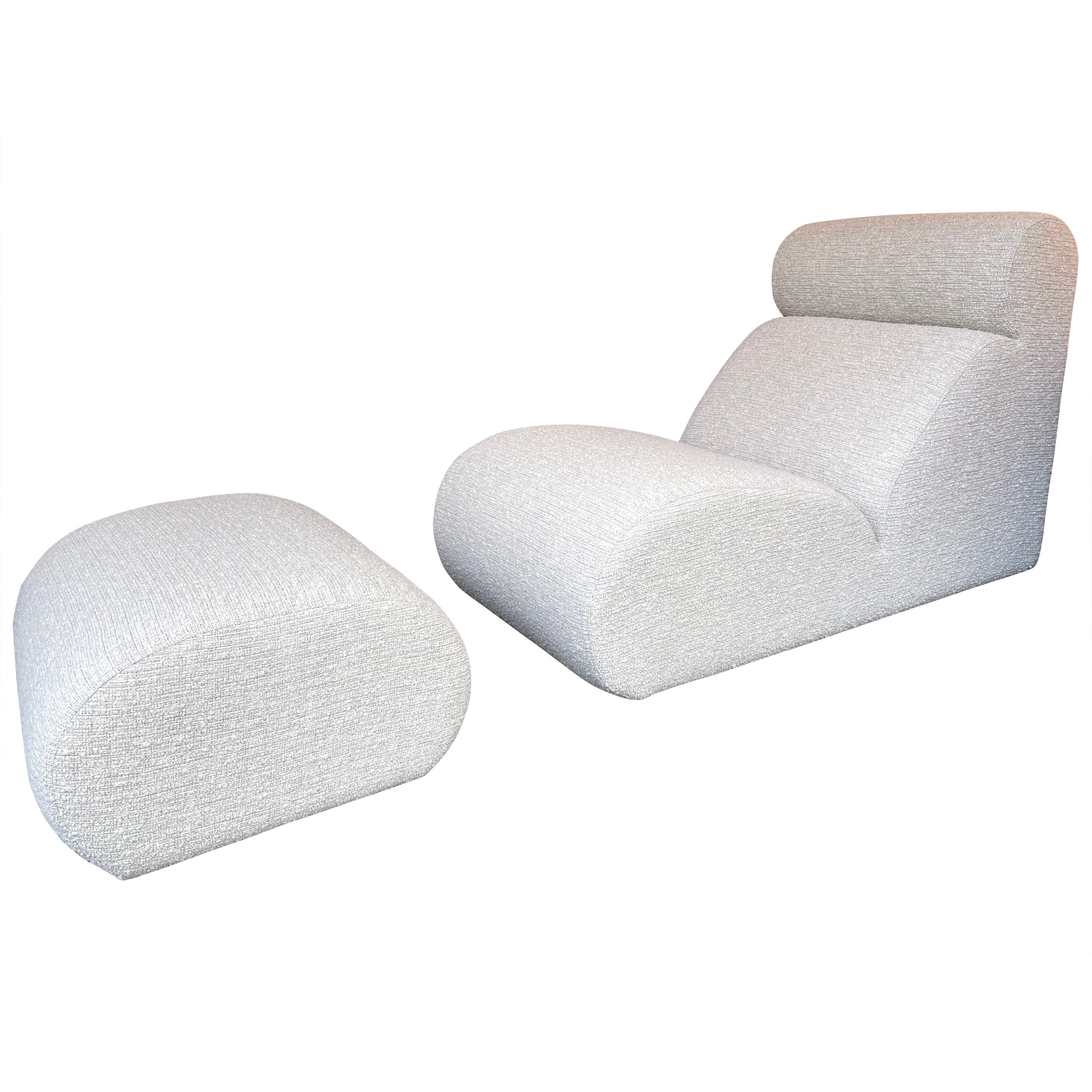 Bobo Relax Lounge Chair with Ottoman by Cini Boeri for Arflex, 1960s at ...