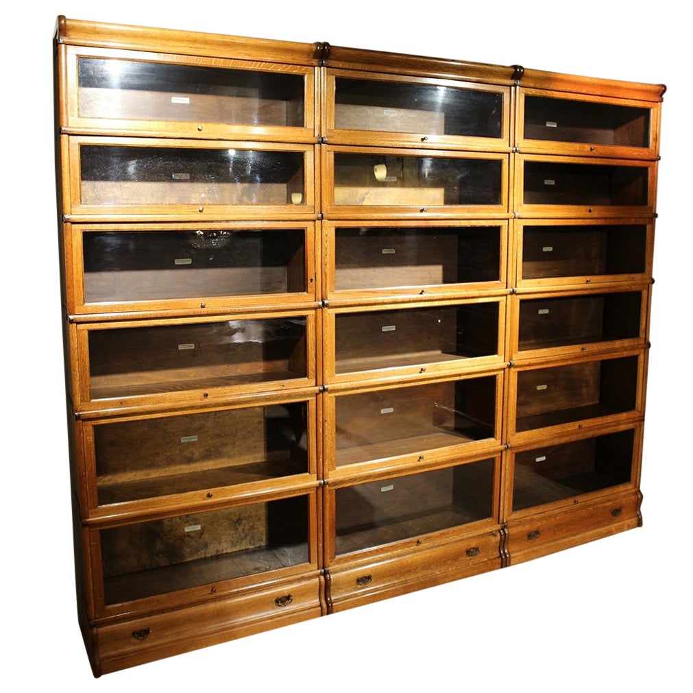 Small circa 1930 Globe Wernicke Mahogany Modular Antique Stacking Legal ...