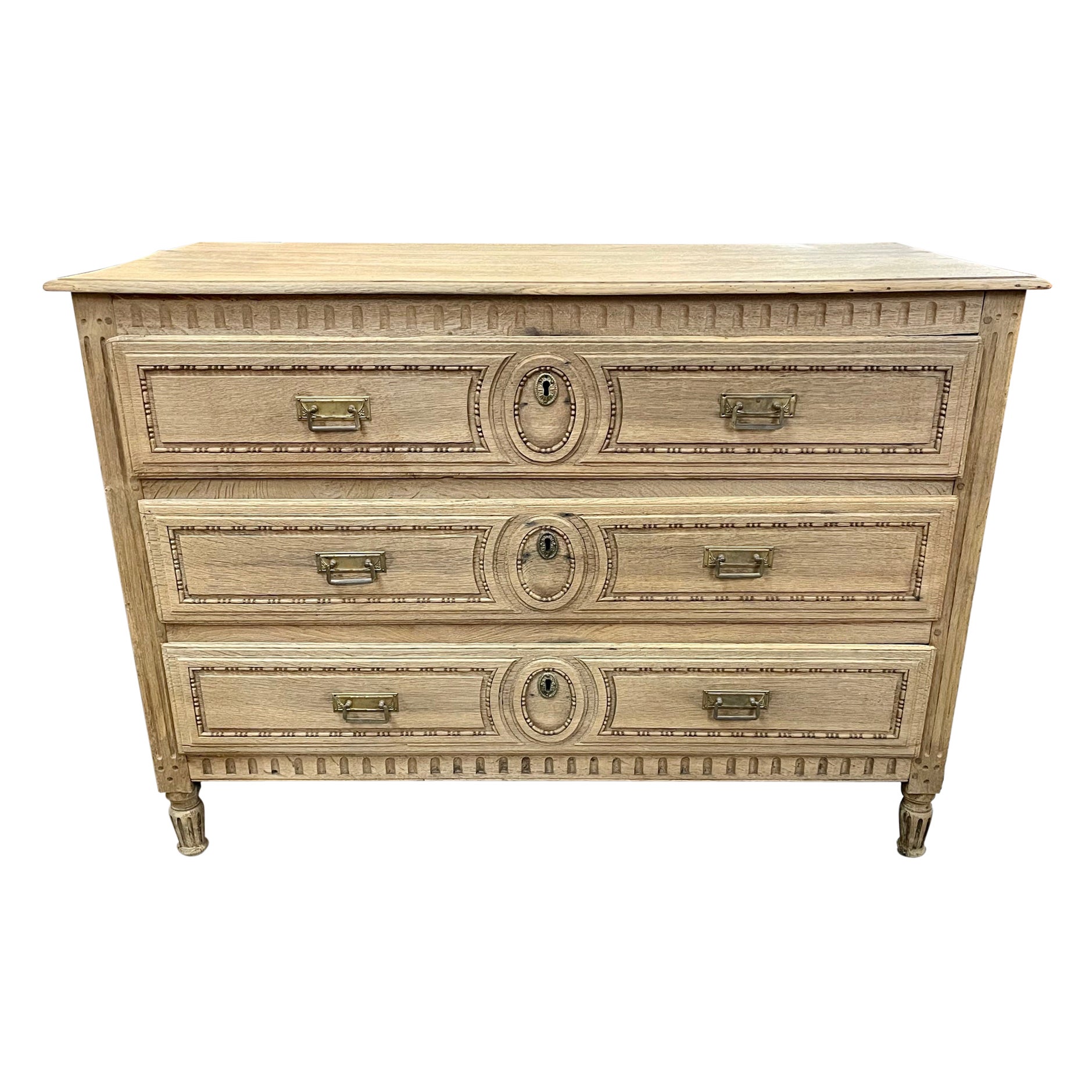 French Bleached Oak Commode at 1stDibs