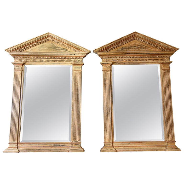 Pair of Neoclassical Style Mirror at 1stDibs