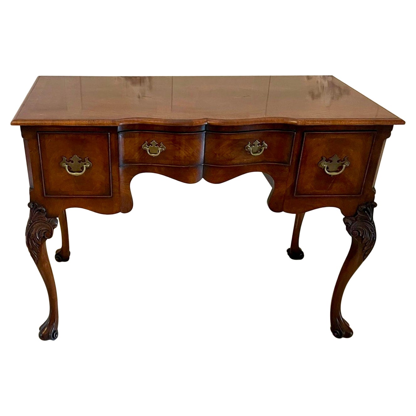Jens Risom L Shaped Walnut Vintage Desk at 1stDibs
