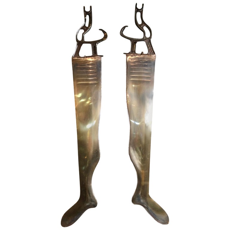 Pair of Steel Factory Stocking Forms For Sale at 1stDibs