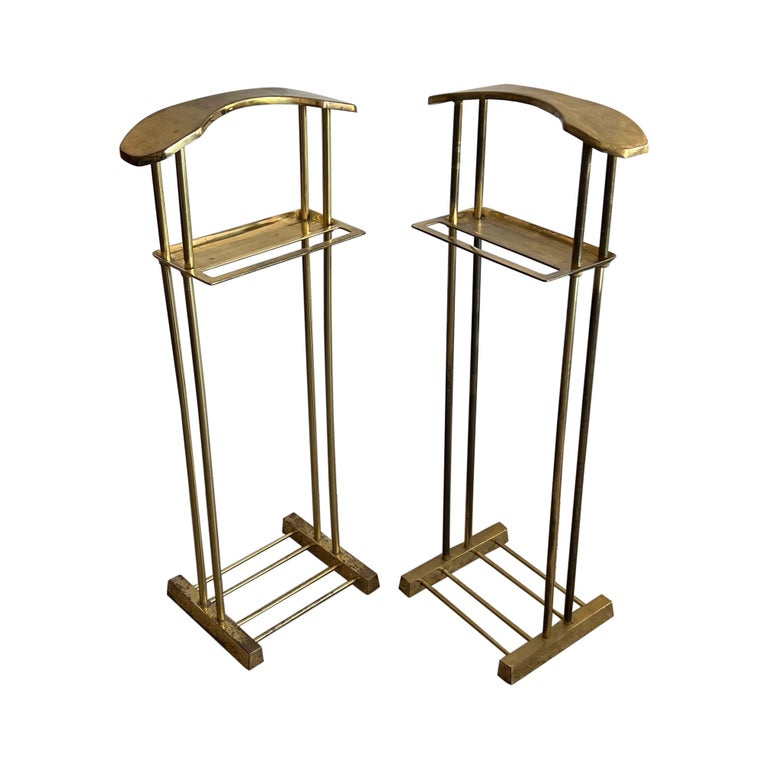Pair of Unusual Brass Valets For Sale at 1stDibs