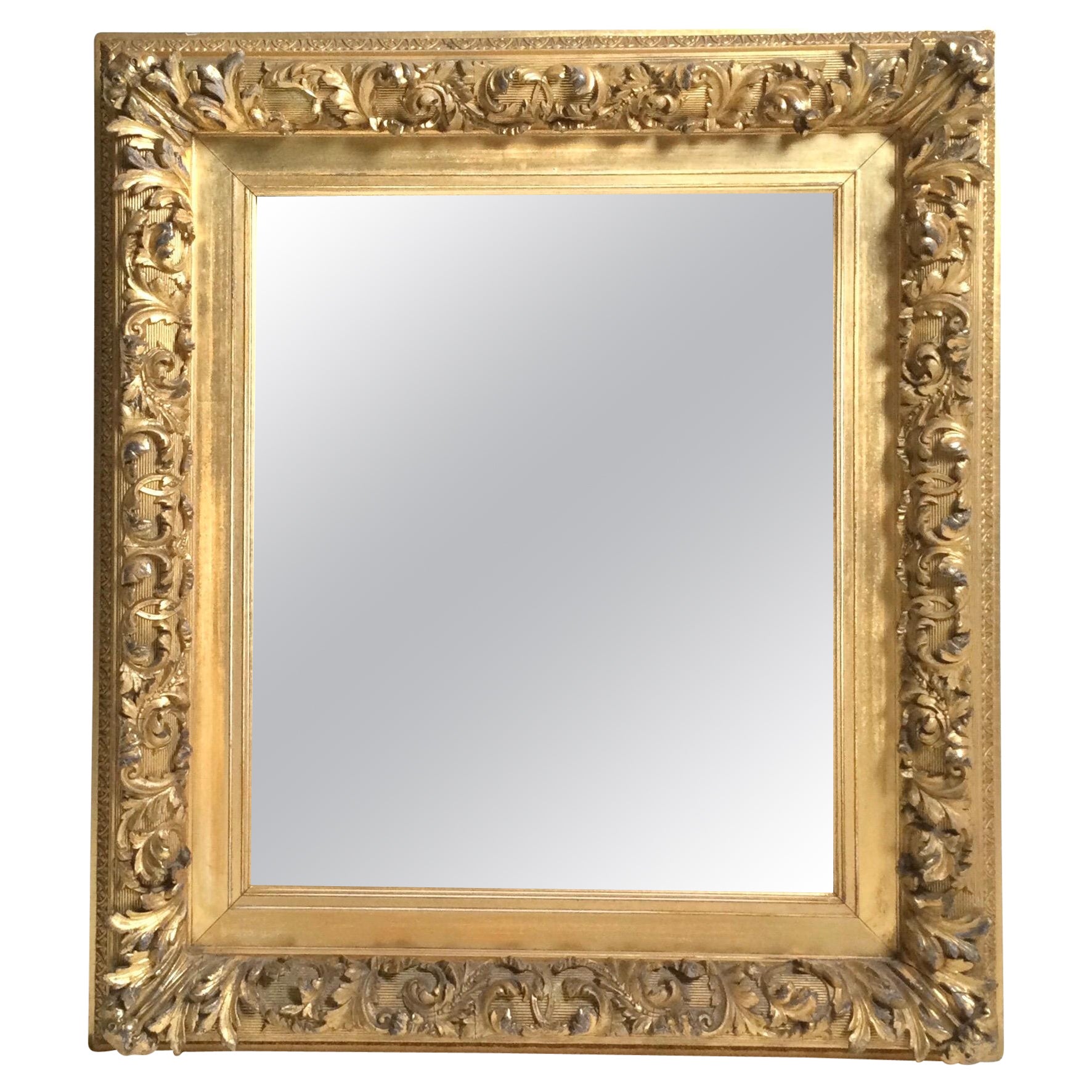 Indian Bone and Wood Inlay Clover Leaf Mirror at 1stDibs