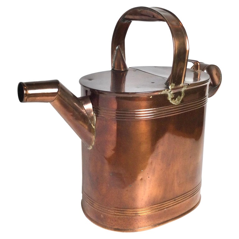 Large Vintage English Copper Watering Can at 1stDibs