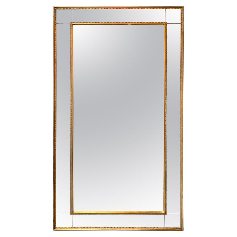 Large French Mirror with a Gilt Frame at 1stDibs