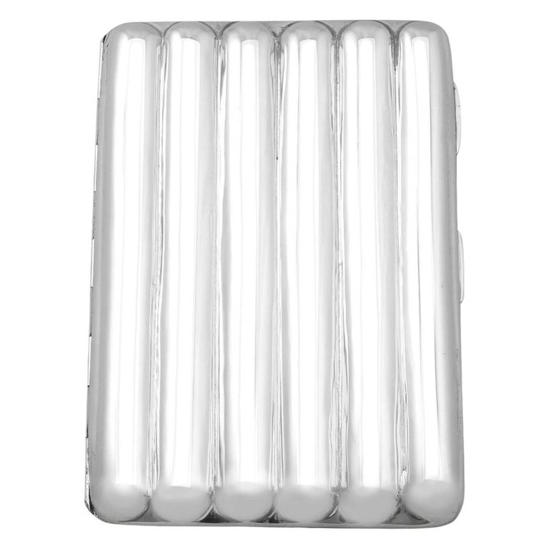 Antique Sterling Silver Cigar / Cheroot Case For Sale at 1stDibs