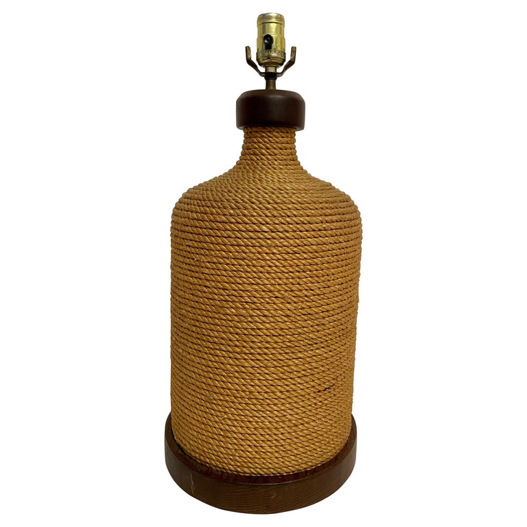 Nautical Mid Century Rope Lamp at 1stDibs | nautical rope lamp
