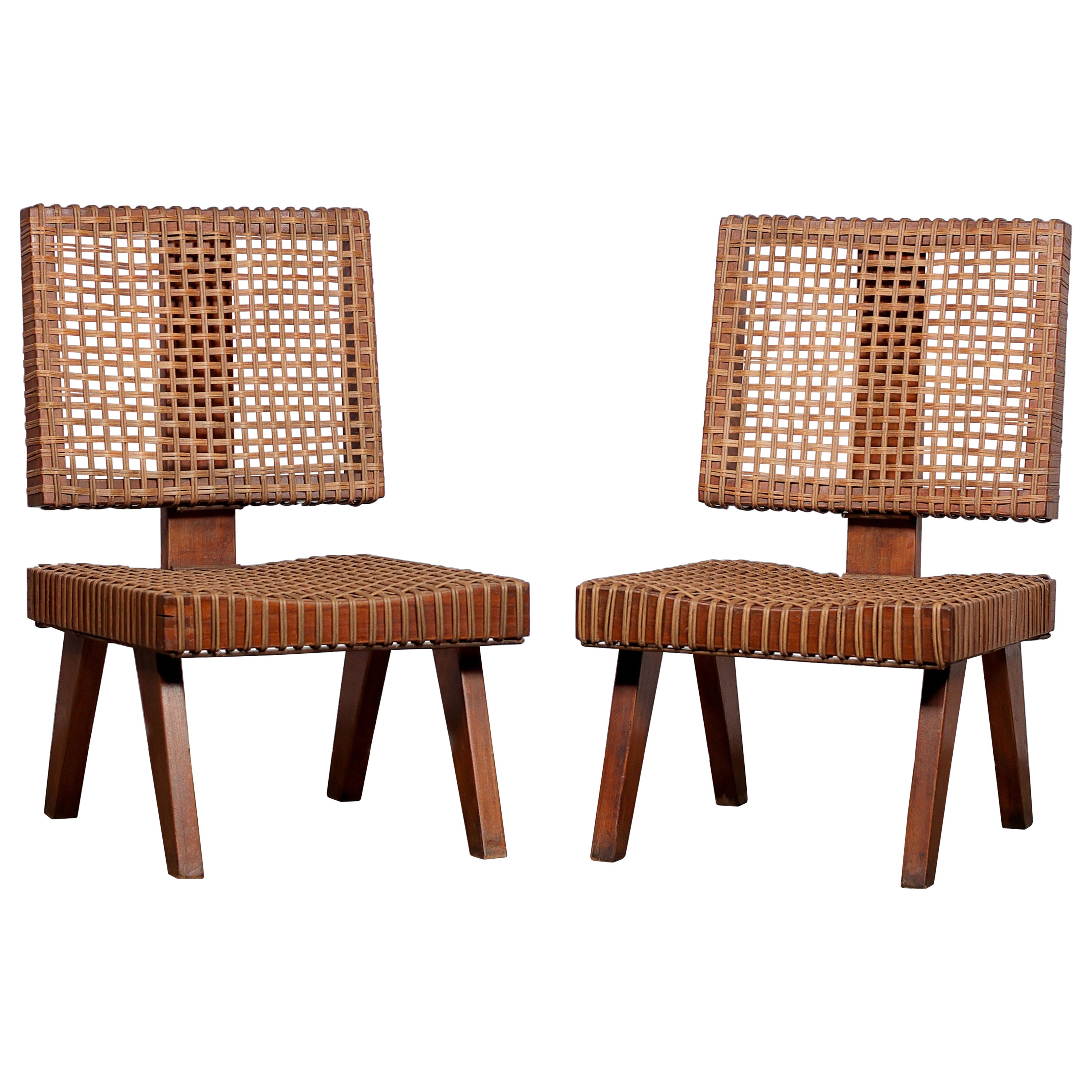 Pierre Jeanneret PJ-Rare Chair Set / Authentic Mid-Century Modern For ...