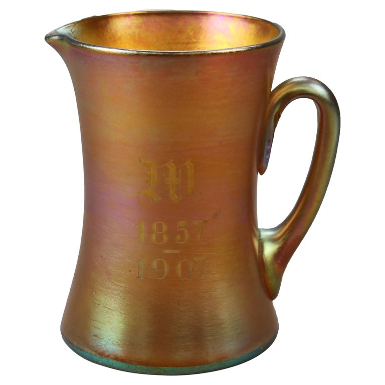 Antique Tiffany Favrile Art Glass Presentation Pitcher circa 1900 at ...