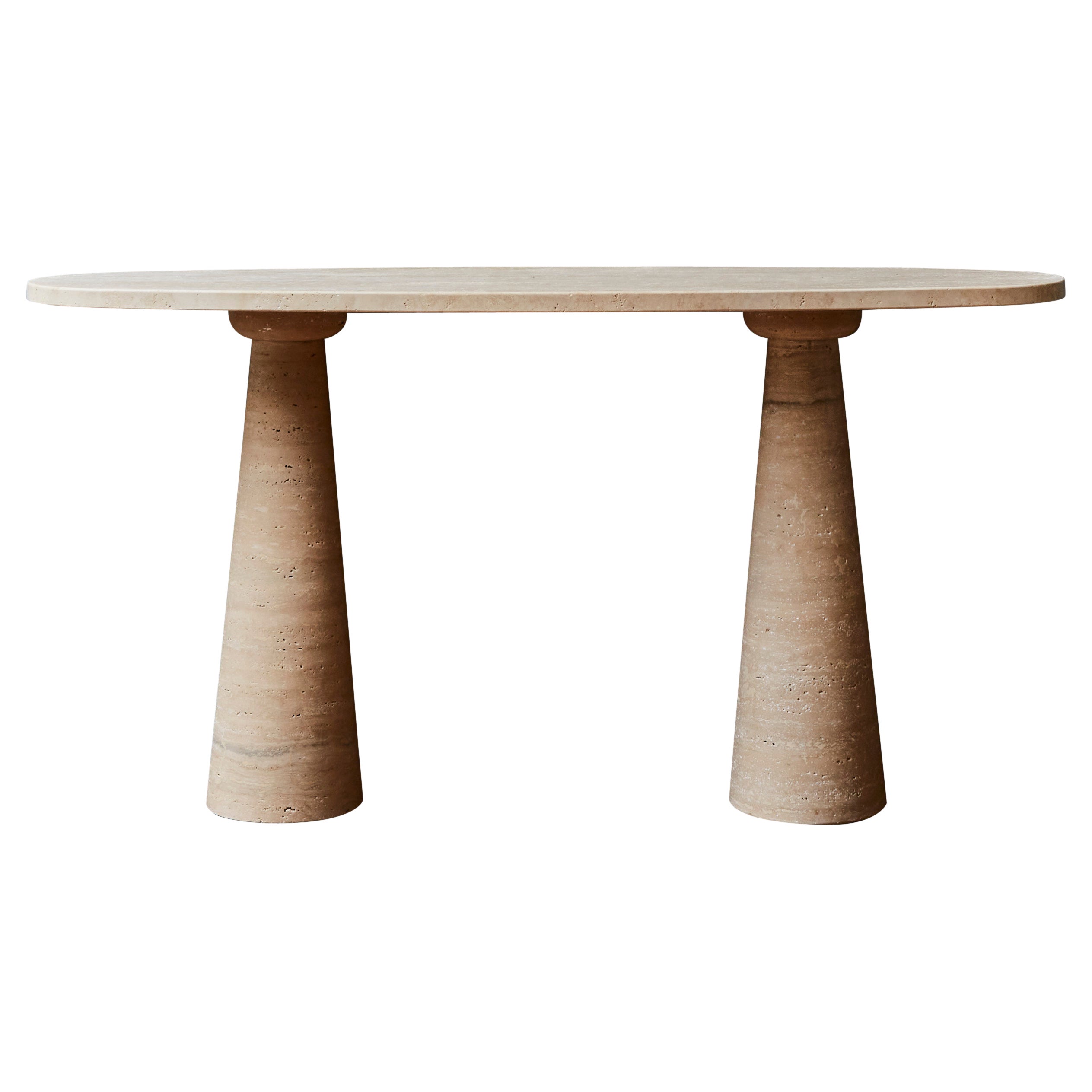 Vintage Console in Travertine at 1stDibs