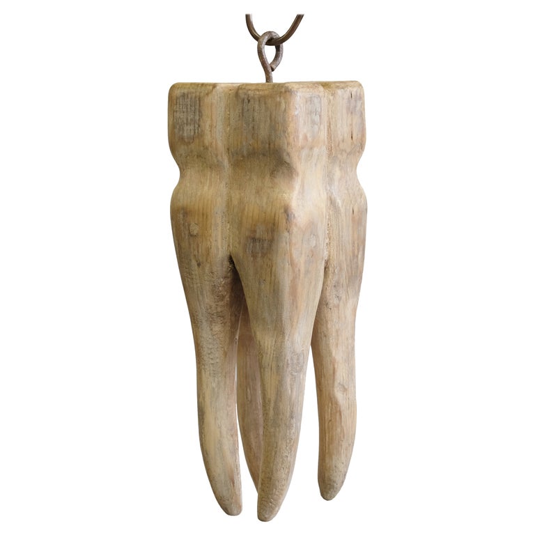 Hand Carved Dentist's Trade Sign, Wooden Tooth, American Folk Art ...
