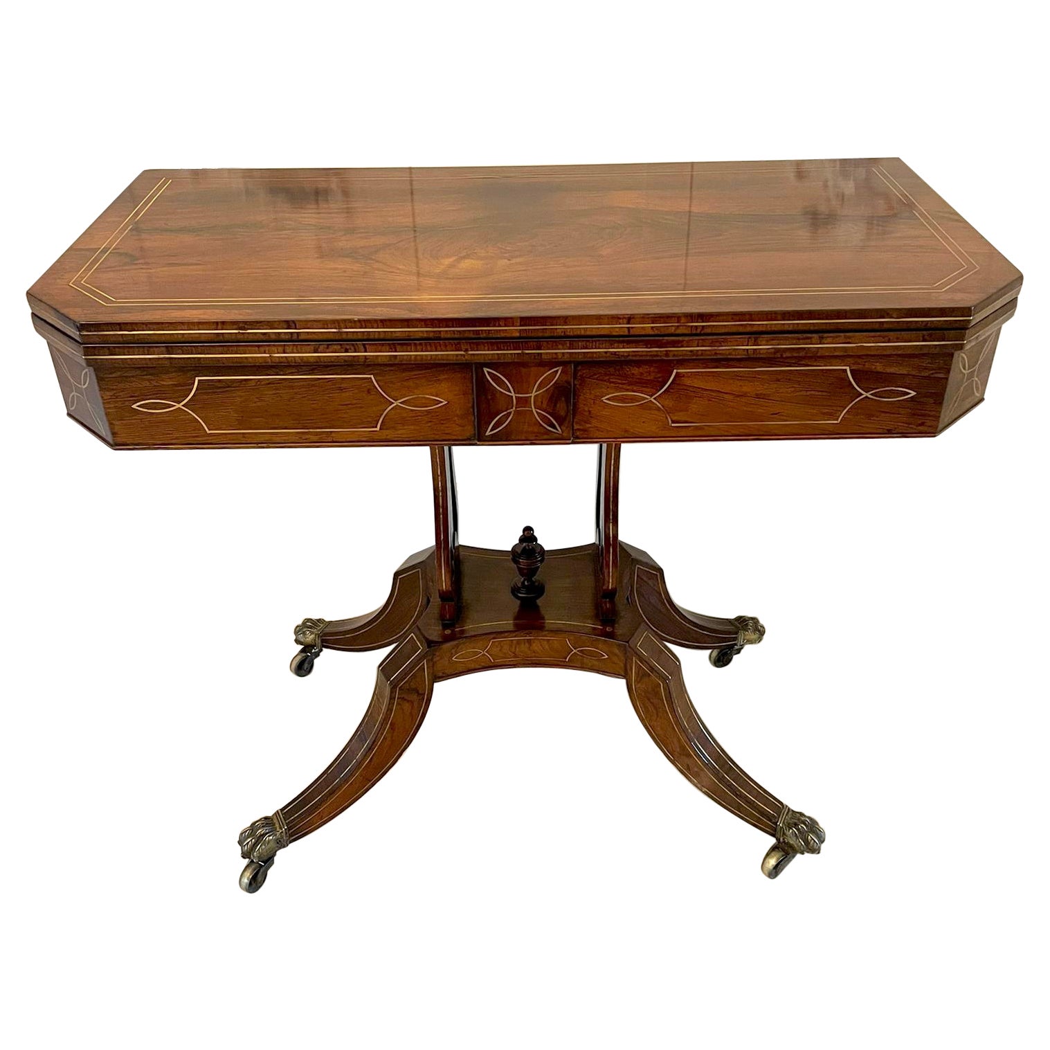 Fine Regency Card Table by John McLean For Sale at 1stDibs