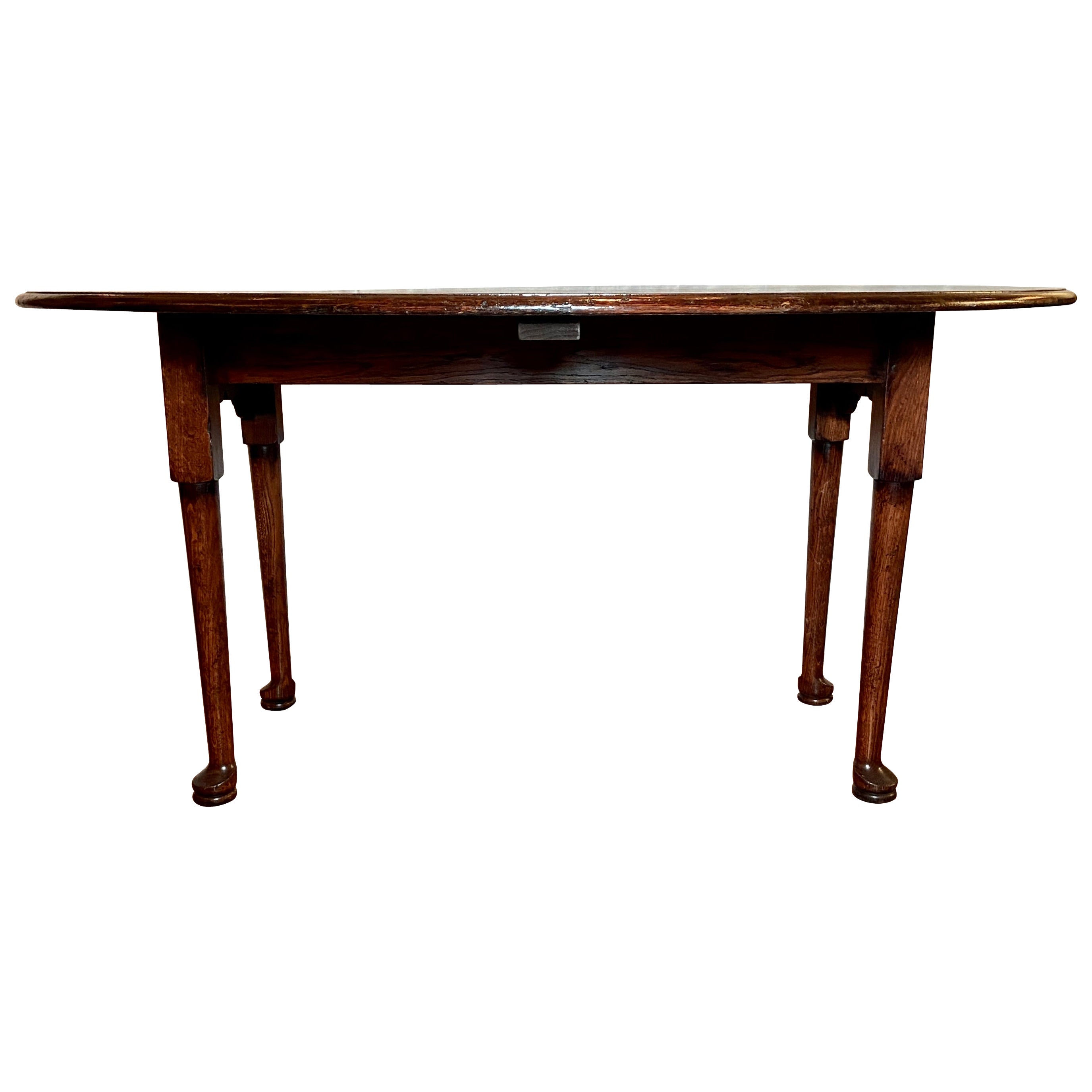 English Country Round Table with Inlaid Top at 1stDibs