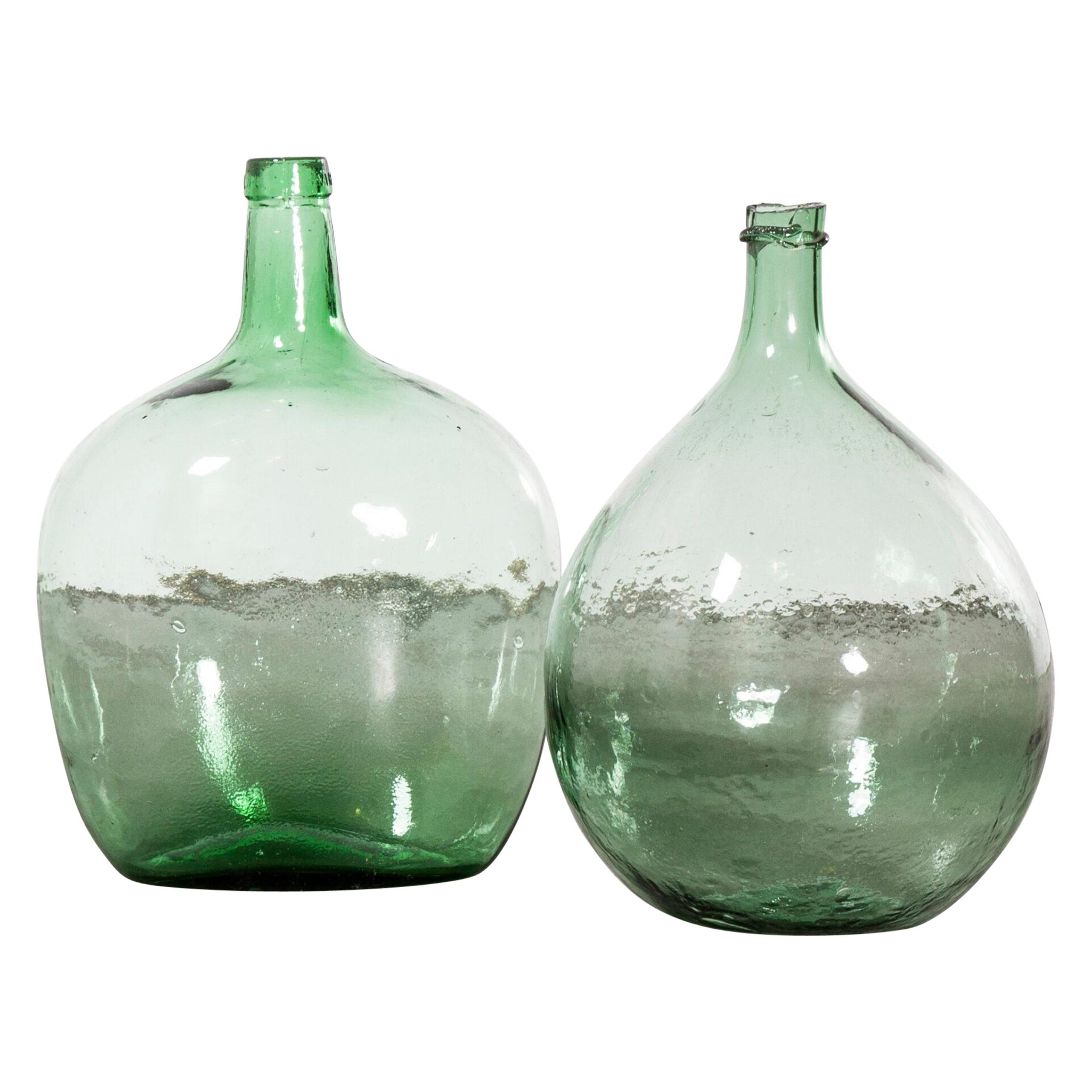 Vintage French Glass Demijohn, Pair of Demijohn 'Model 957.10' at ...