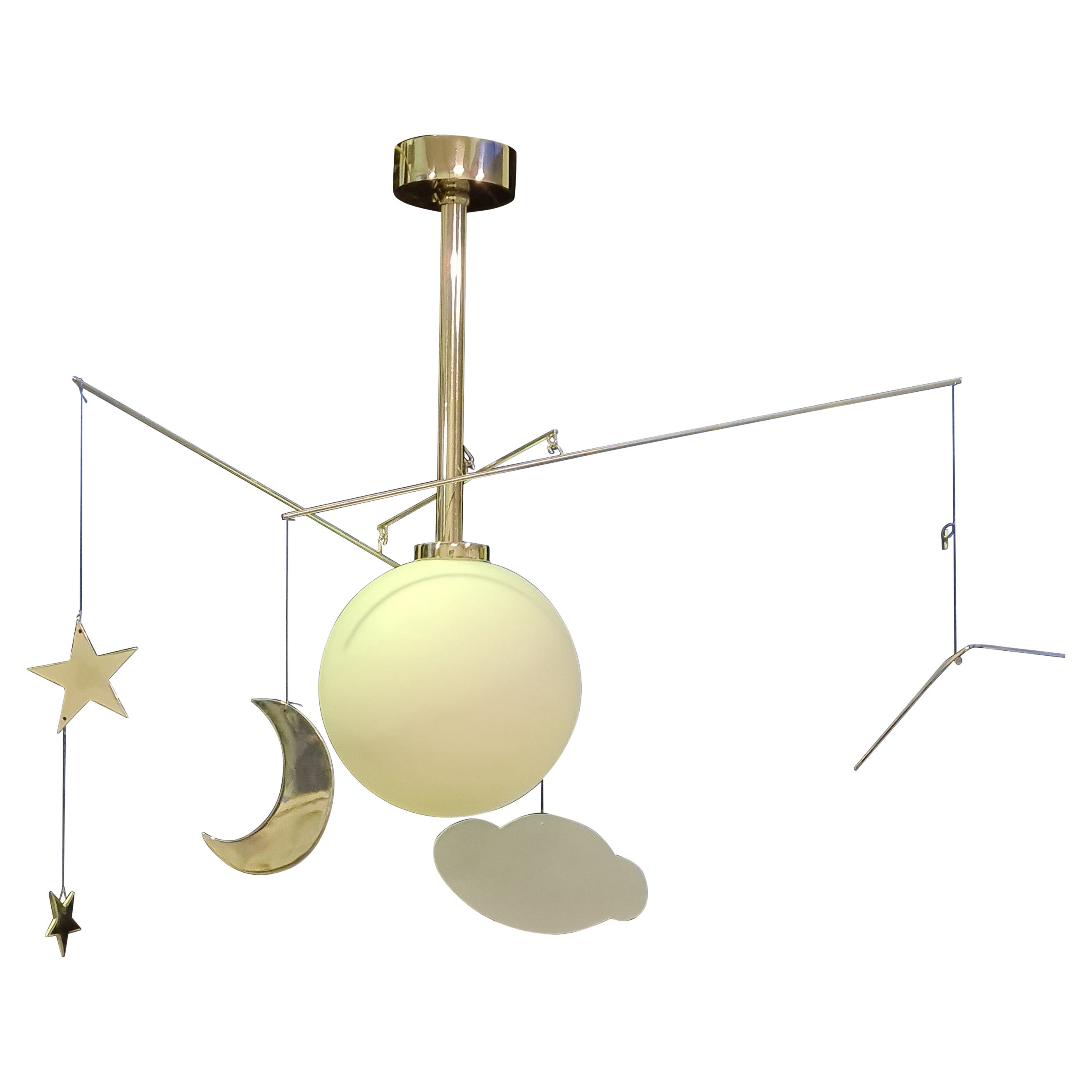 Art Deco Chandelier with Nickel Finish For Sale at 1stDibs