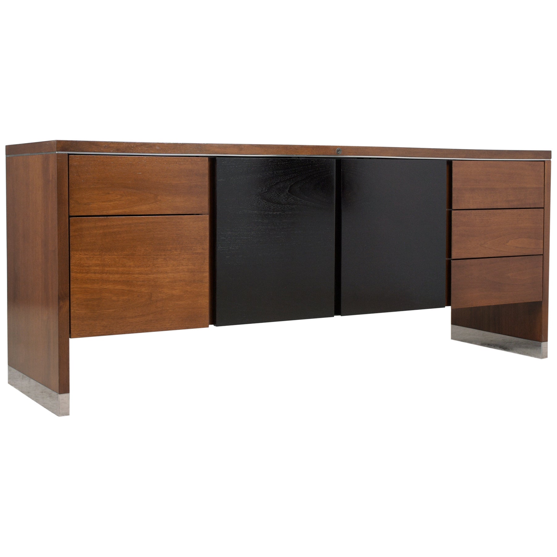 Mid-Century Modern Credenza w/ Dramatic Curved Front at 1stDibs