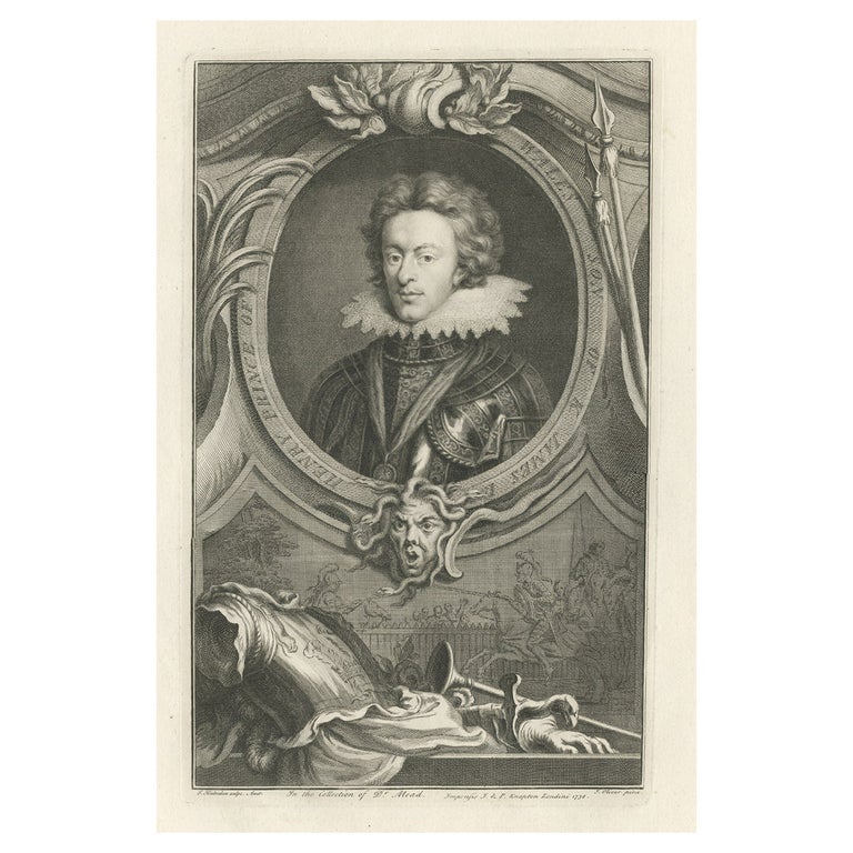 Old Portrait of Henry Frederick, Prince of Wales, c.1750 For Sale at ...