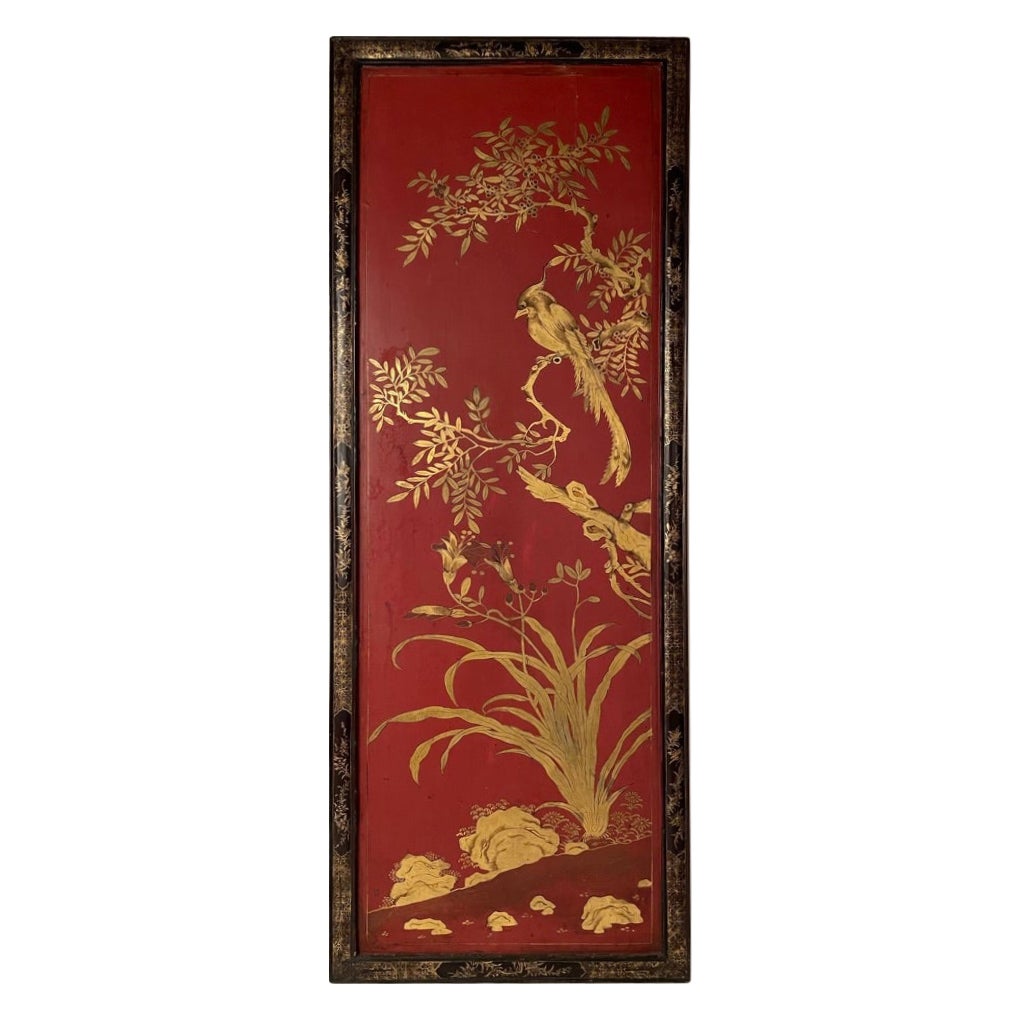 Chinese Carved and Pierced Double-Sided Gilt Lacquer Wall Panel, Qing ...