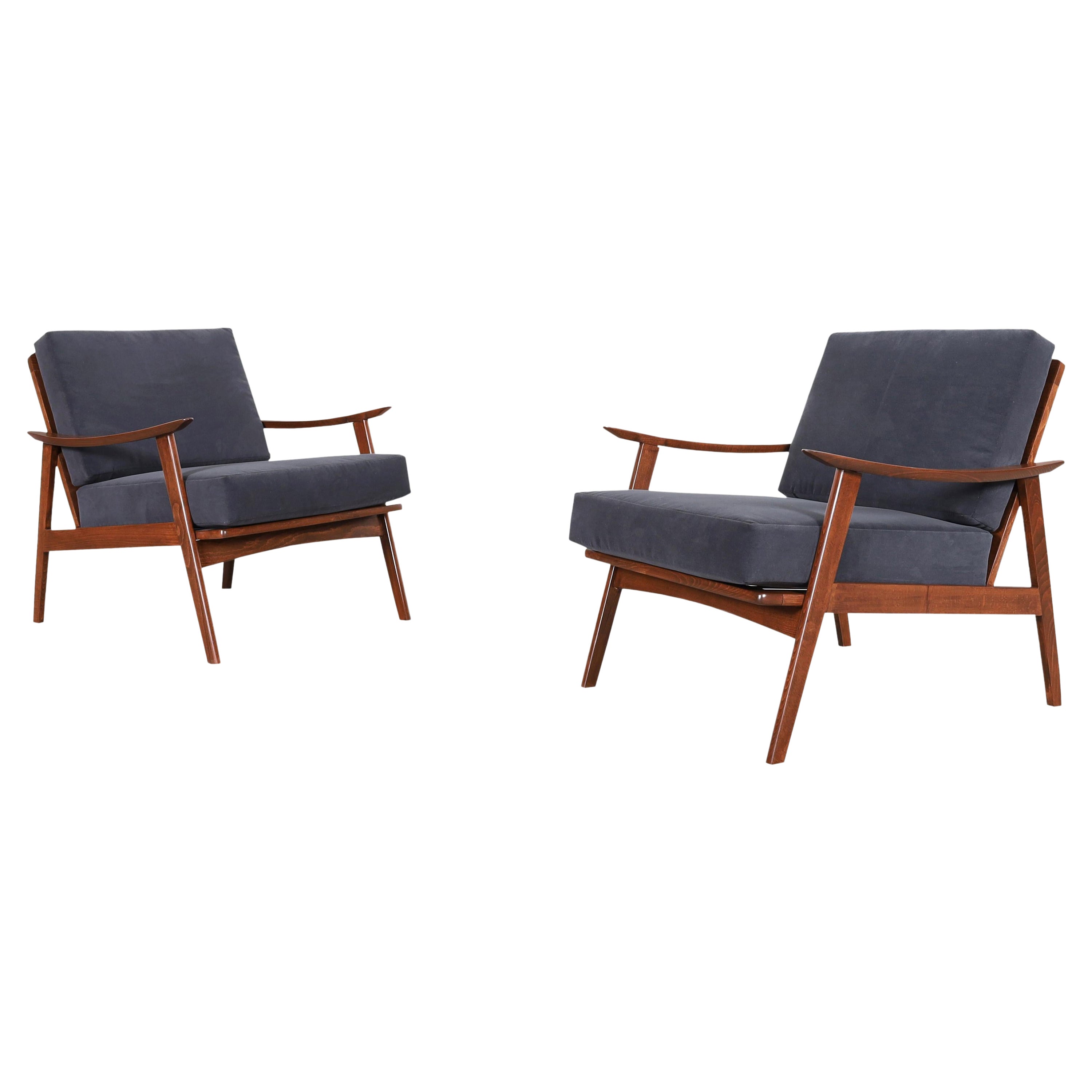 Italian Mid-Century Modern Multi-Color Lounge Chairs at 1stDibs