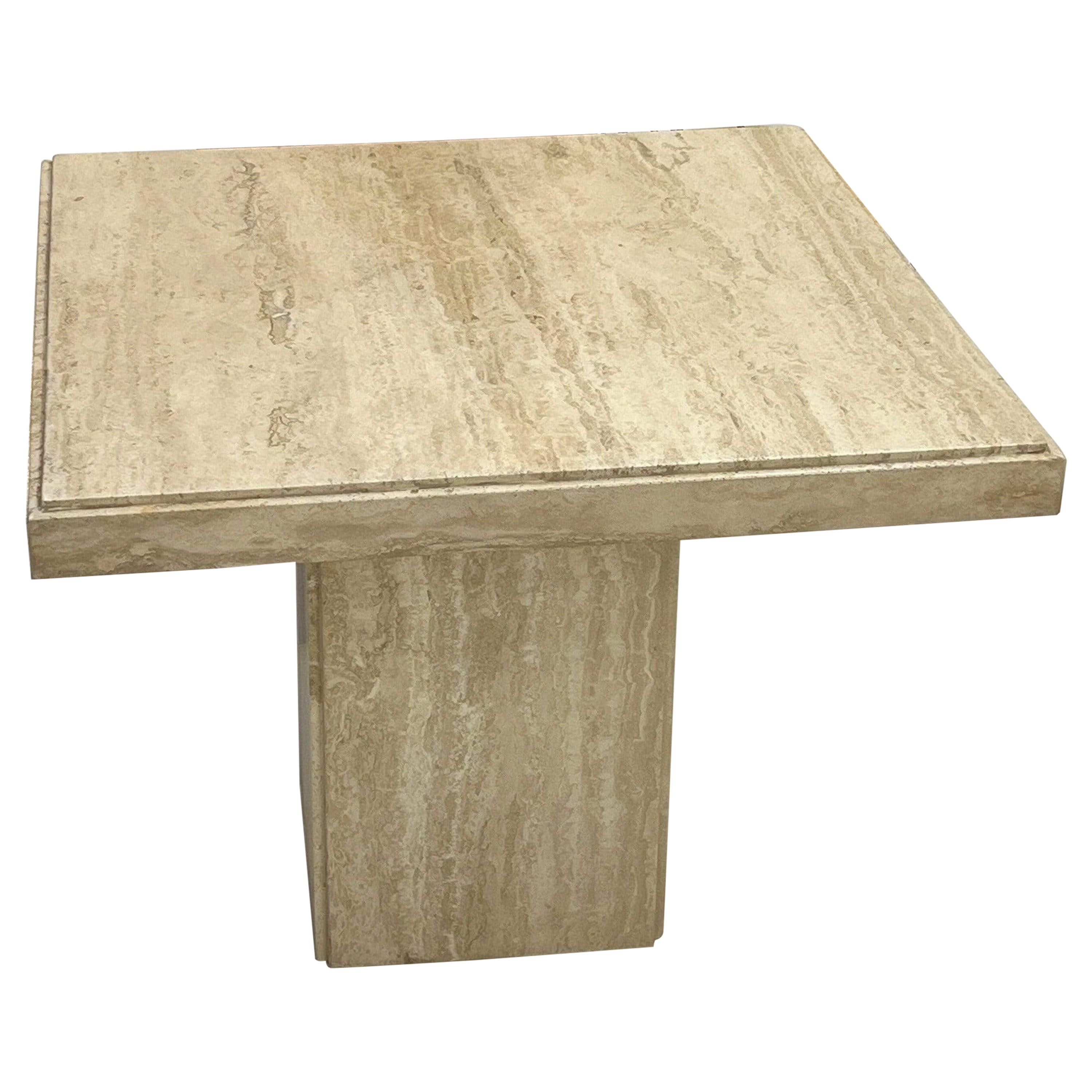 Travertine Medium Side Table For Sale at 1stDibs